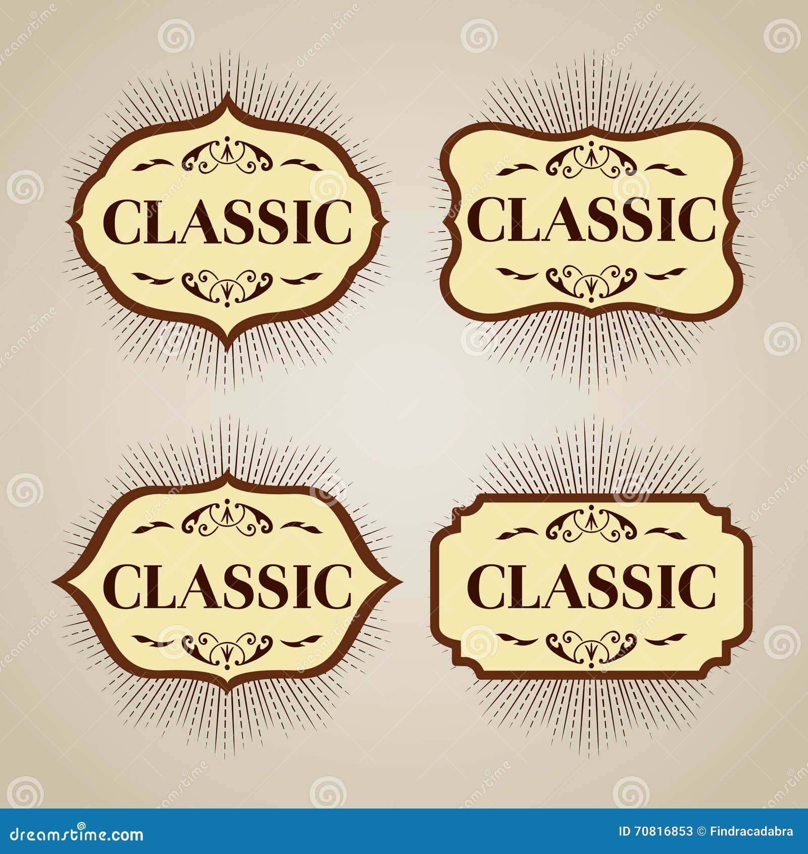 Classic Banner for Logo or Sign Stock Vector - Illustration of note ...