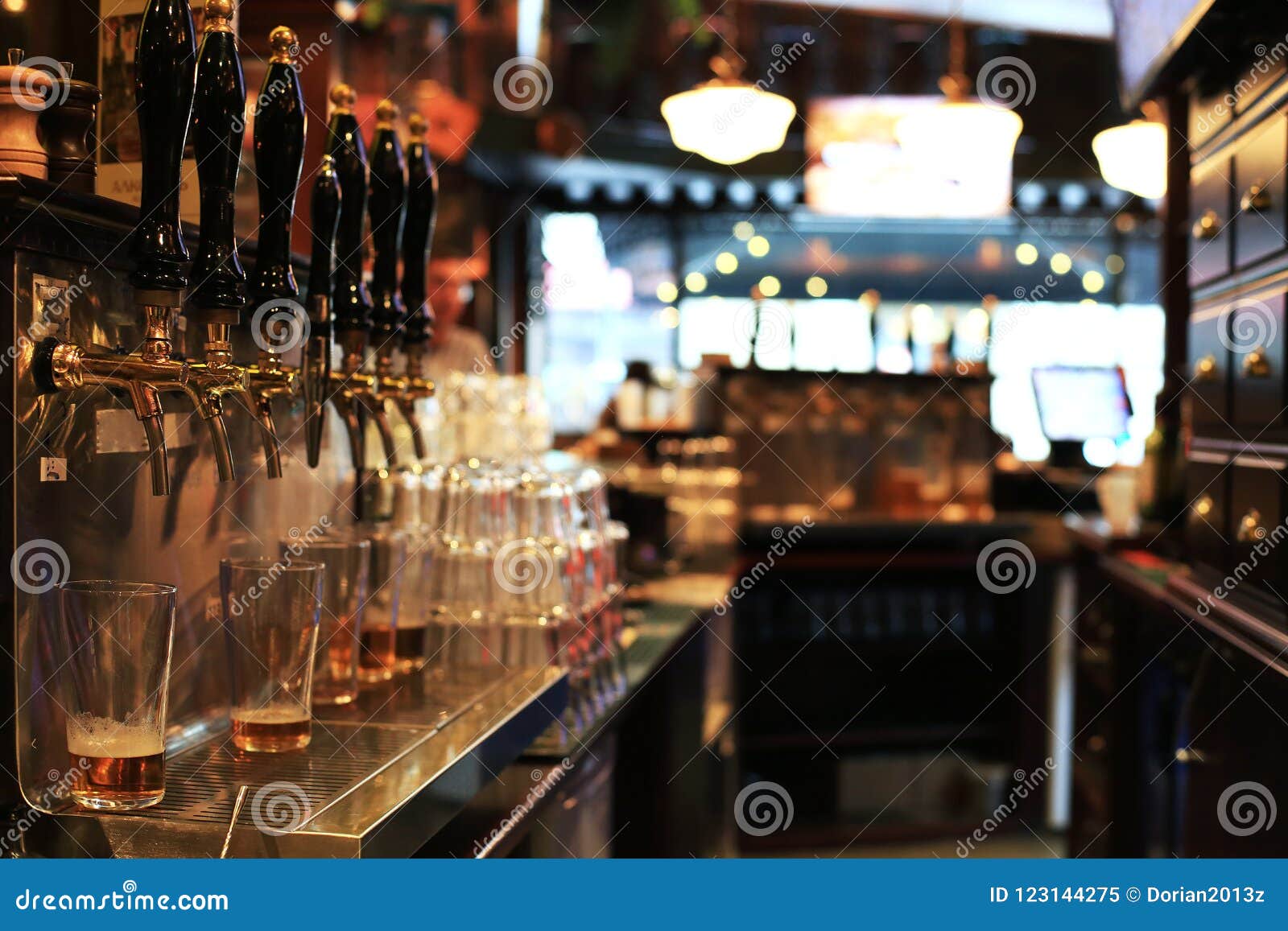 Classic bar stock image. Image of brewery, alcohol, shiny - 123144275