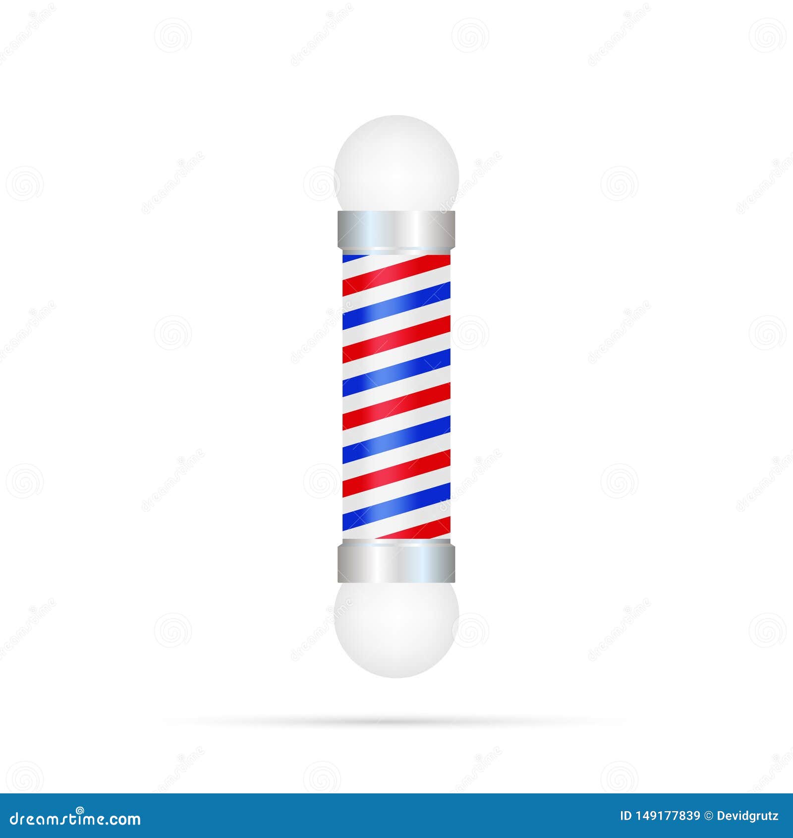 Classic Barber Shop Pole. Vector Stock Illustration Stock Vector ...