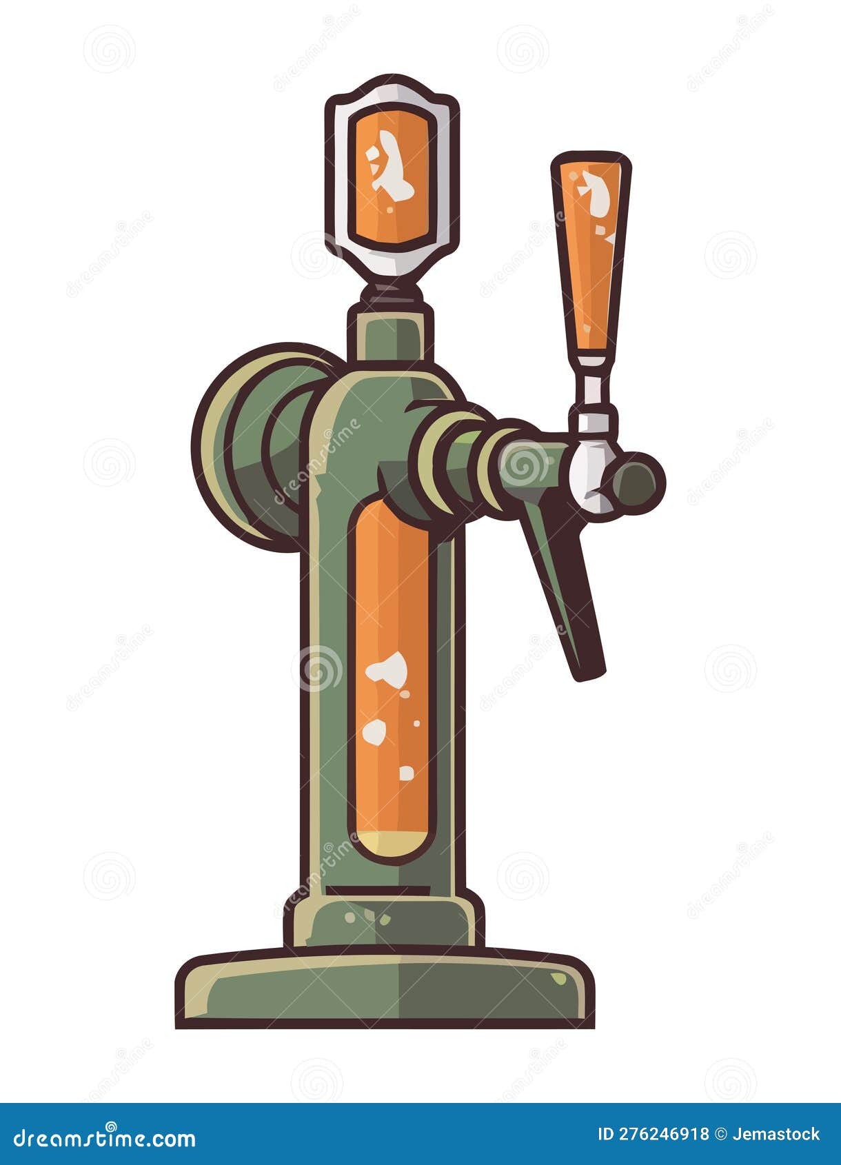 Classic Beer Tap Cartoon Vector | CartoonDealer.com #114190551