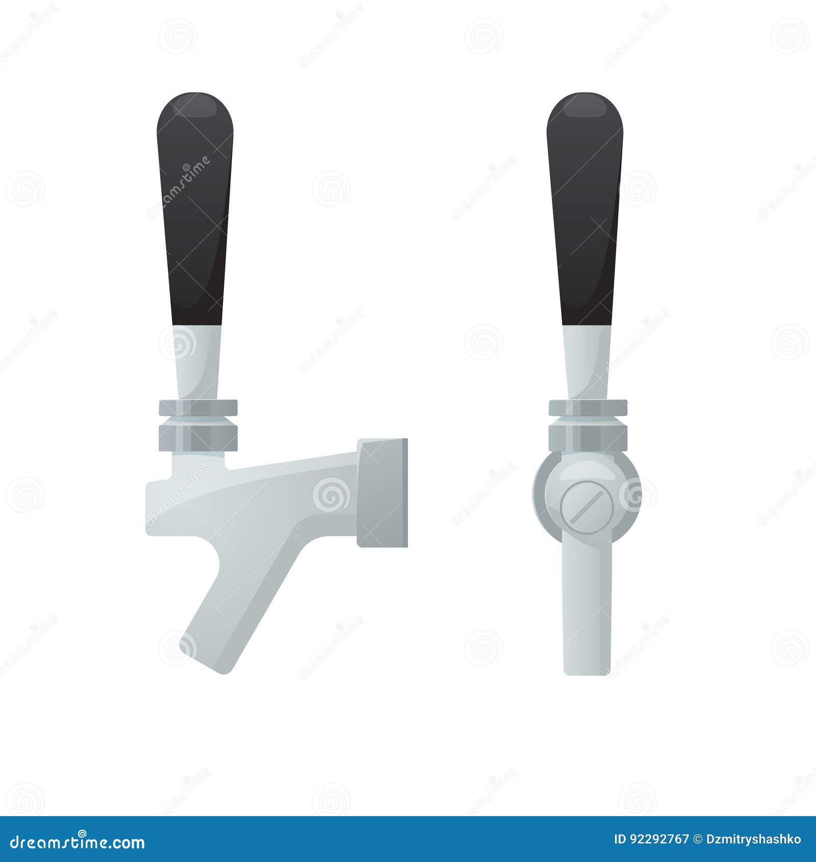 Classic Beer Tap Cartoon Vector | CartoonDealer.com #114190551