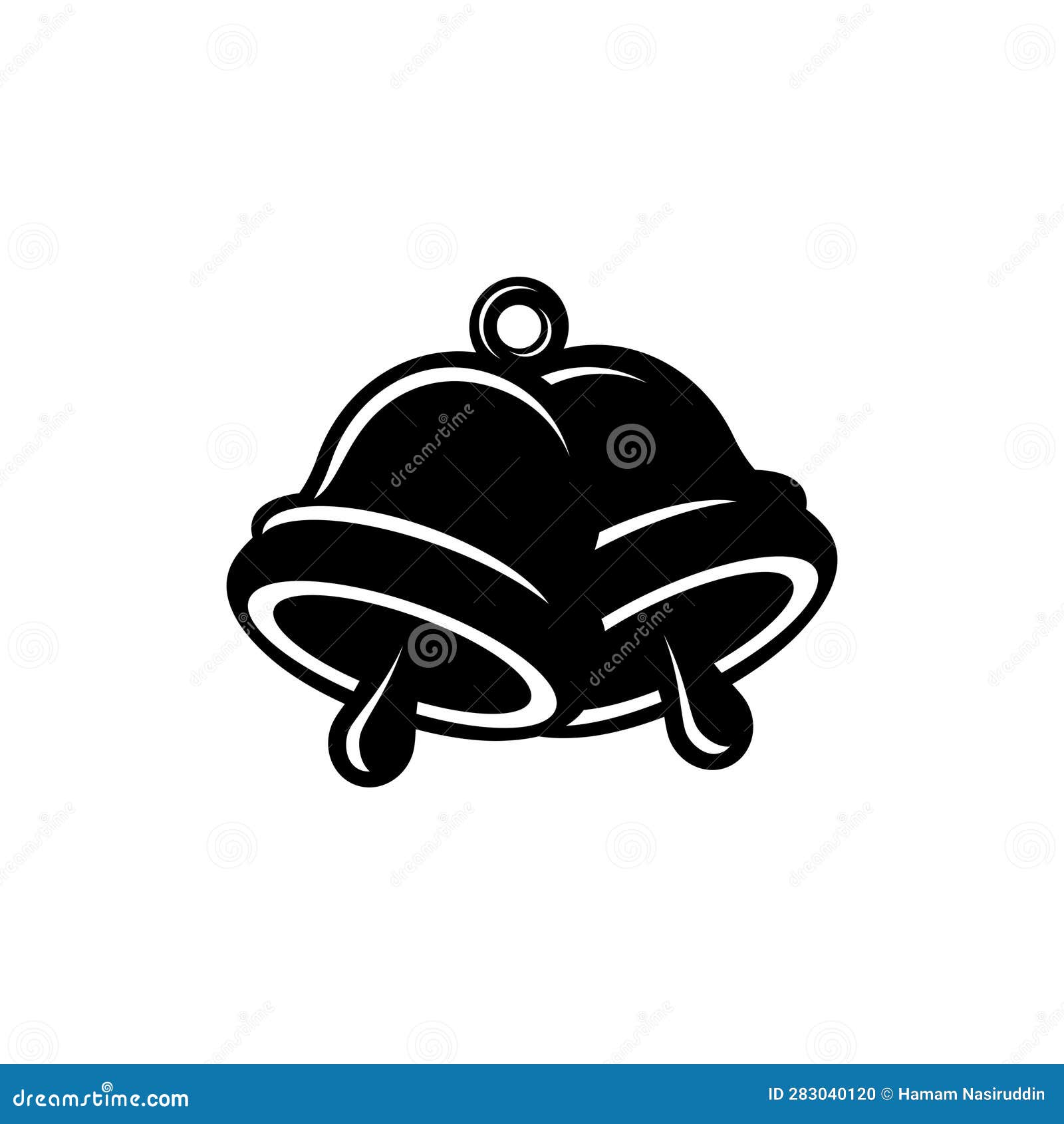 Classic bell vector stock vector. Illustration of black - 283040120