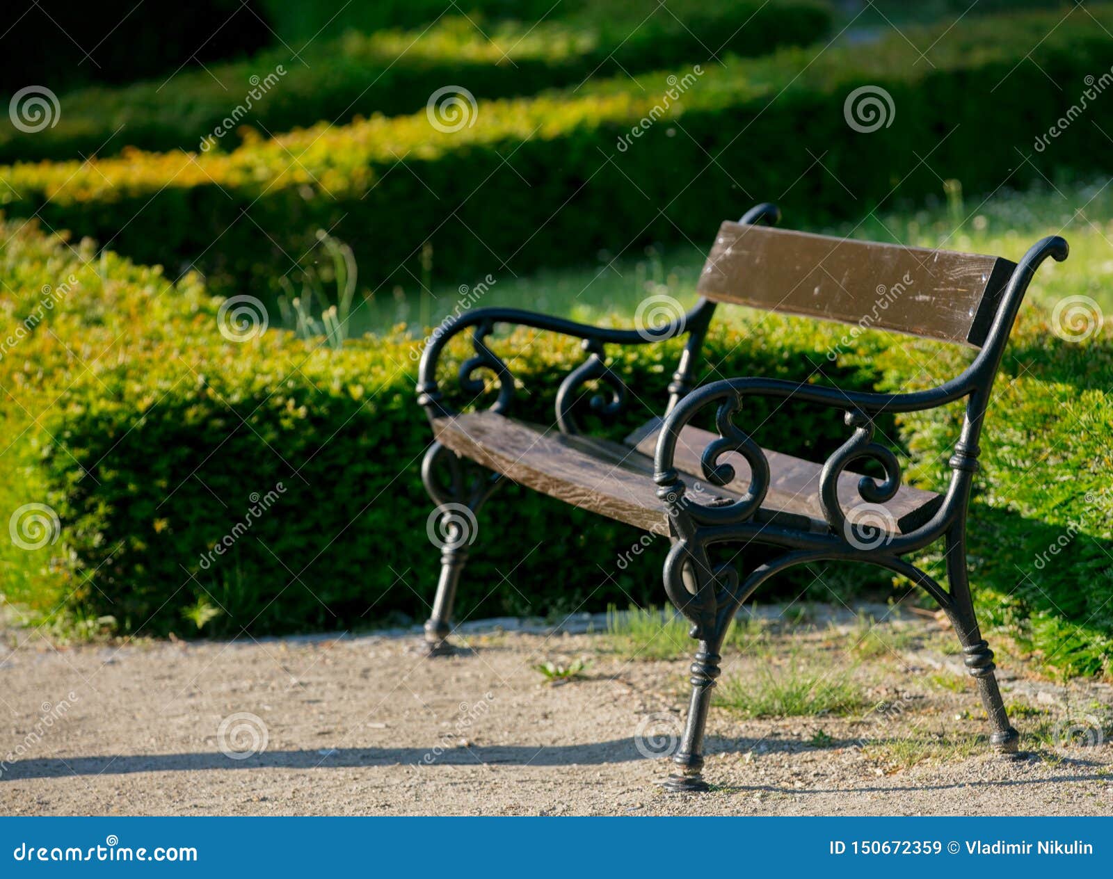 Classic Bench, Side View Isolated On White Background Stock Photo ...