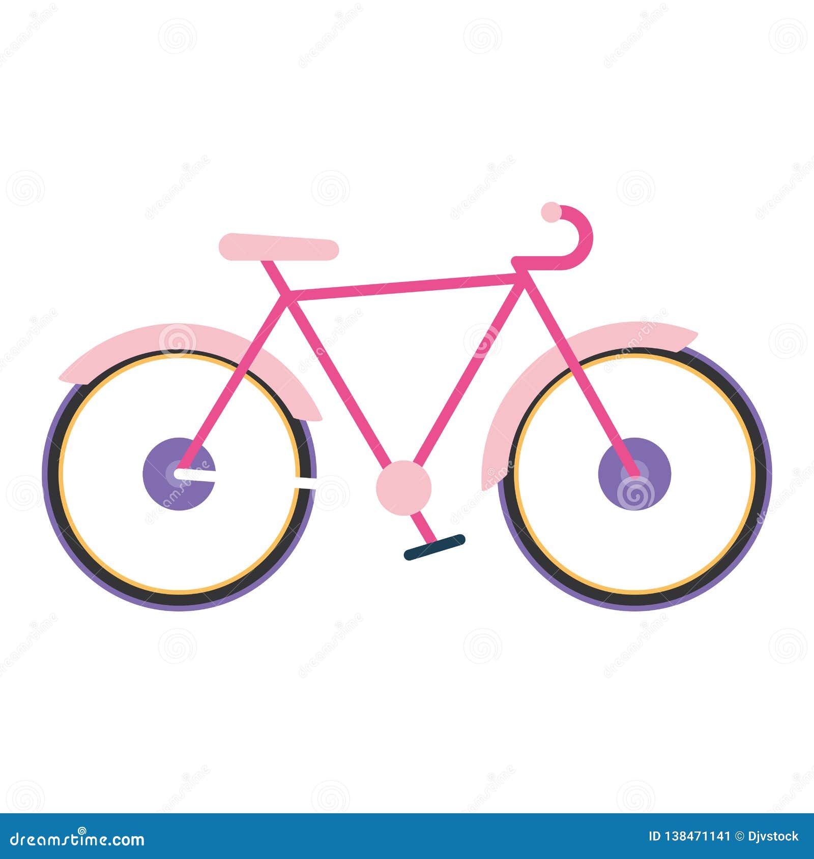 Classic Bicycle design stock vector. Illustration of fitness - 138471141
