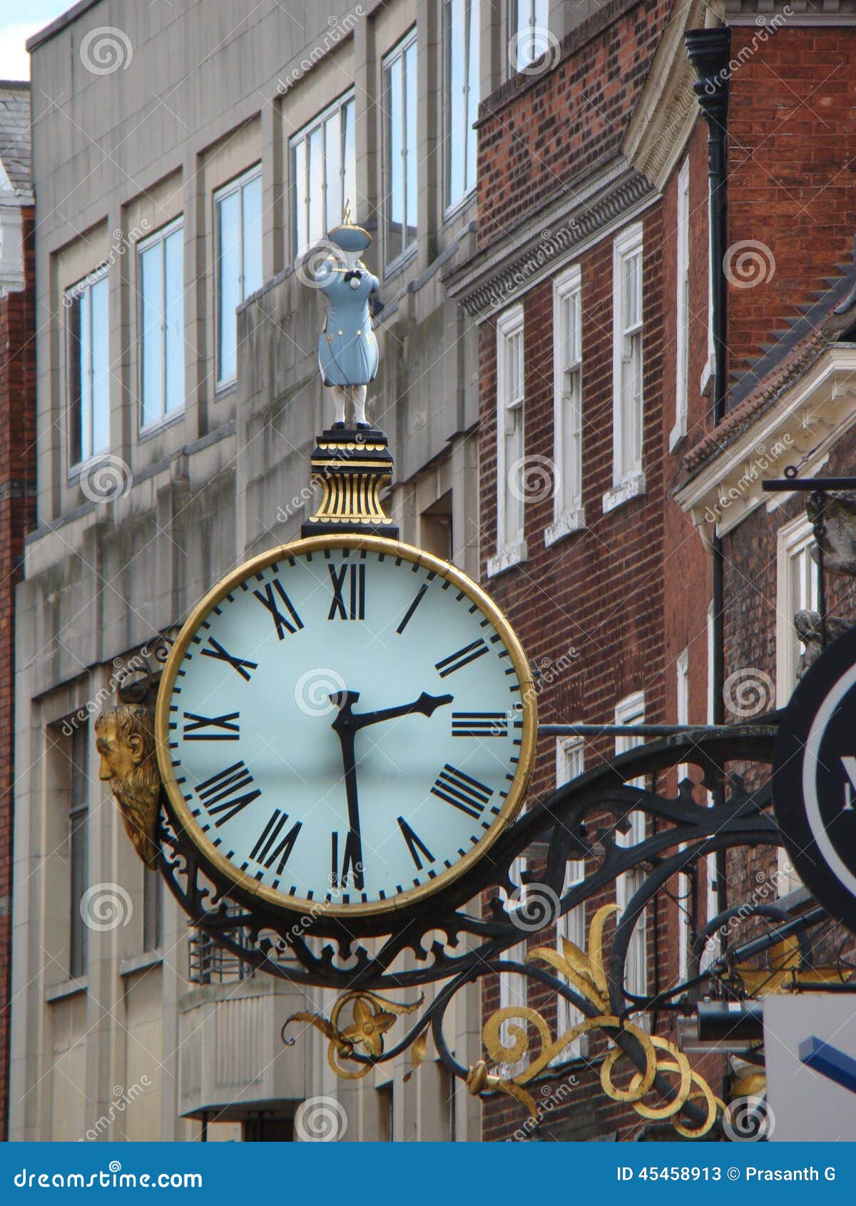 Classic Big Clock on the Street Stock Image - Image of clock, ancient ...