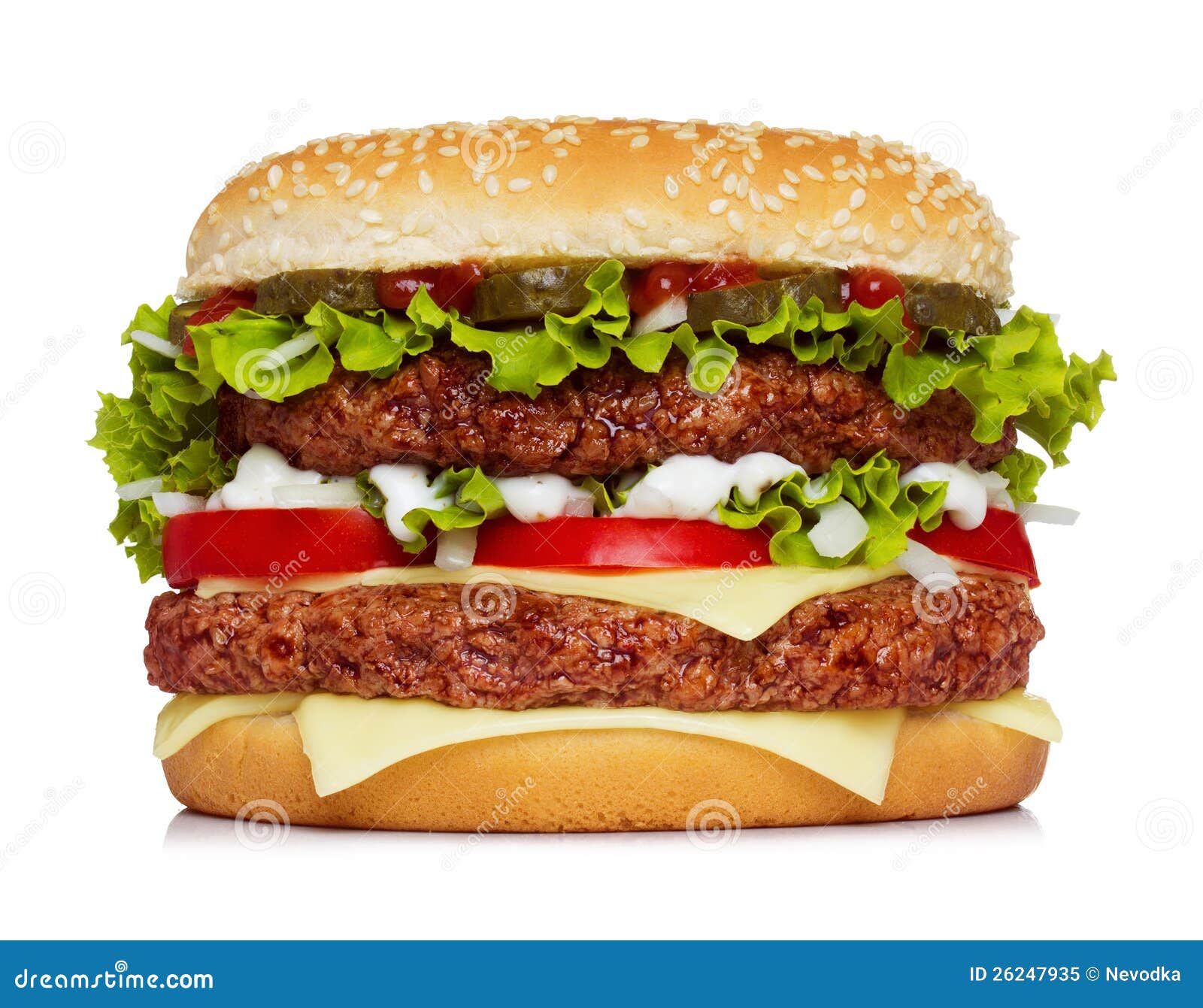 Classic big hamburger stock image. Image of cheeseburger - 26247935