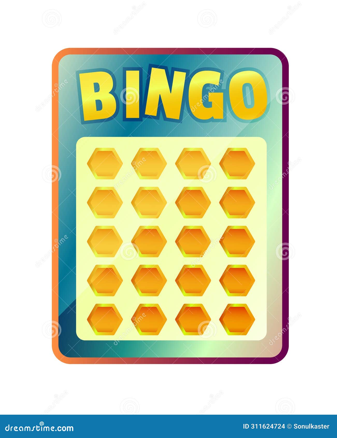 A Classic Bingo Game Board stock vector. Illustration of bingo - 311624724