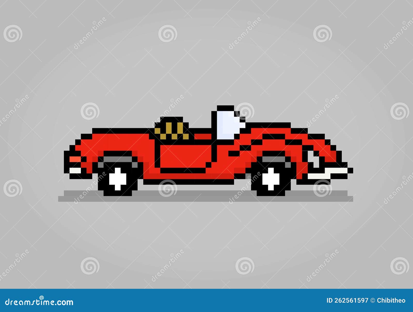 Classic 8 Bit Car Pixel Art. Vector Illustration of a Car Stock Vector ...