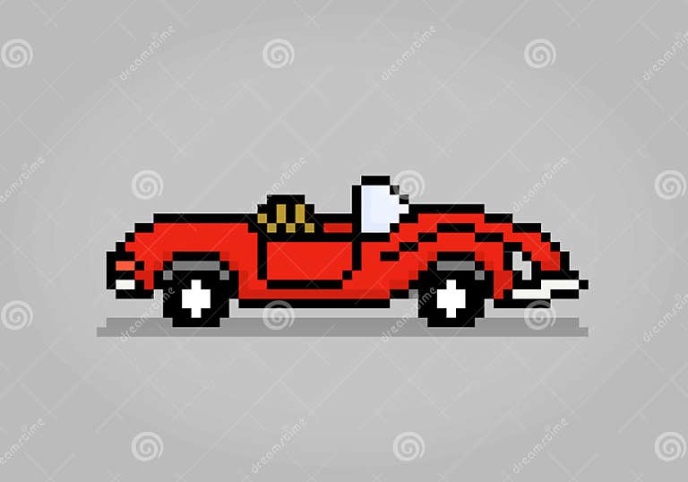 Classic 8 Bit Car Pixel Art. Vector Illustration of a Car Stock Vector ...