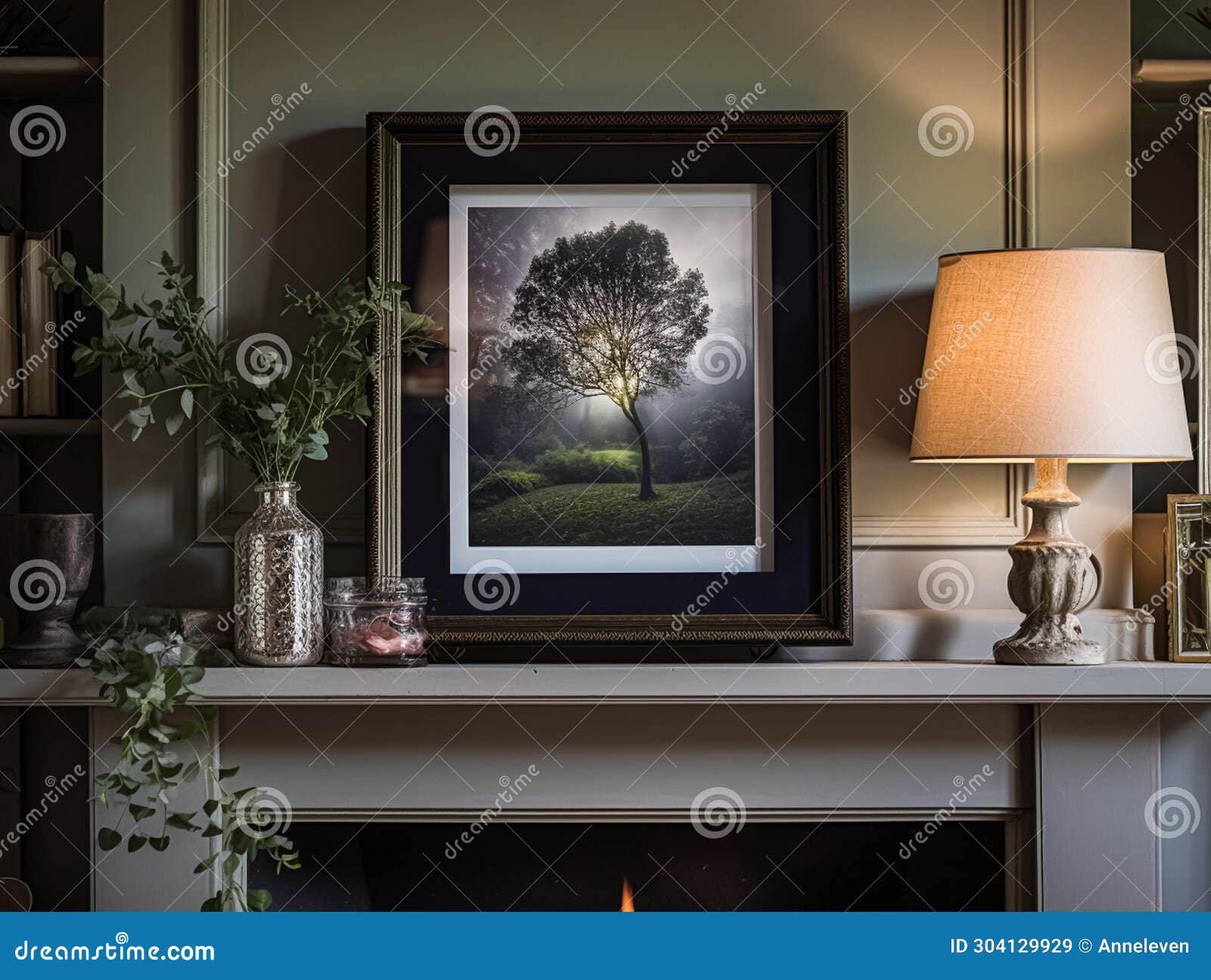 Black Art Frame in the Elegant Interior, Wall and Home Decor Stock ...