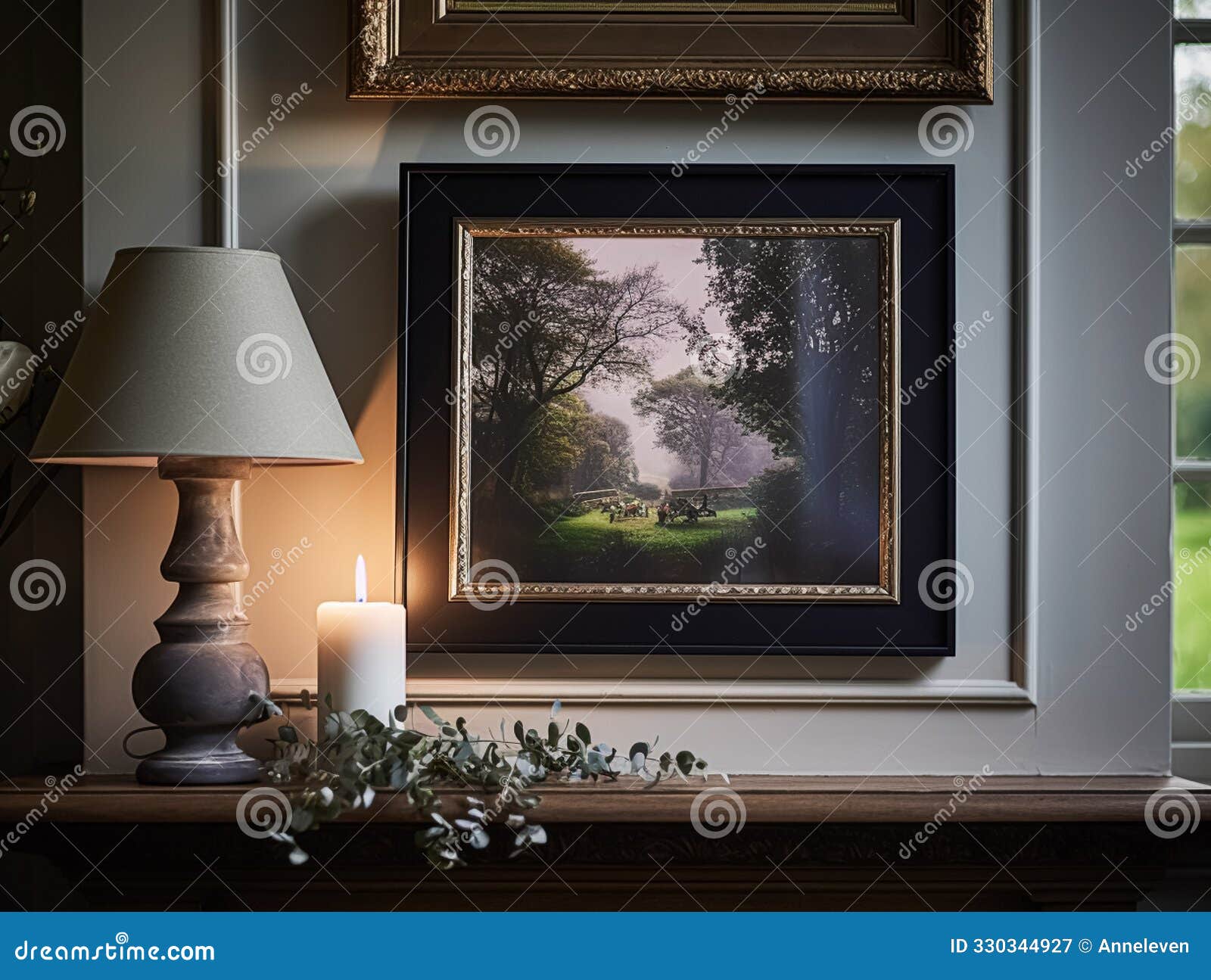 Black Art Frame in the Elegant Interior, Wall and Home Decor Stock ...