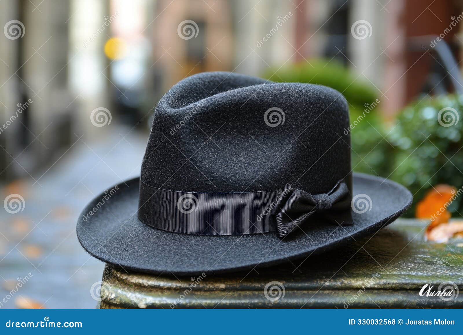 Black Fedora Hat With Tan Leather Band Side View Cartoon Vector ...