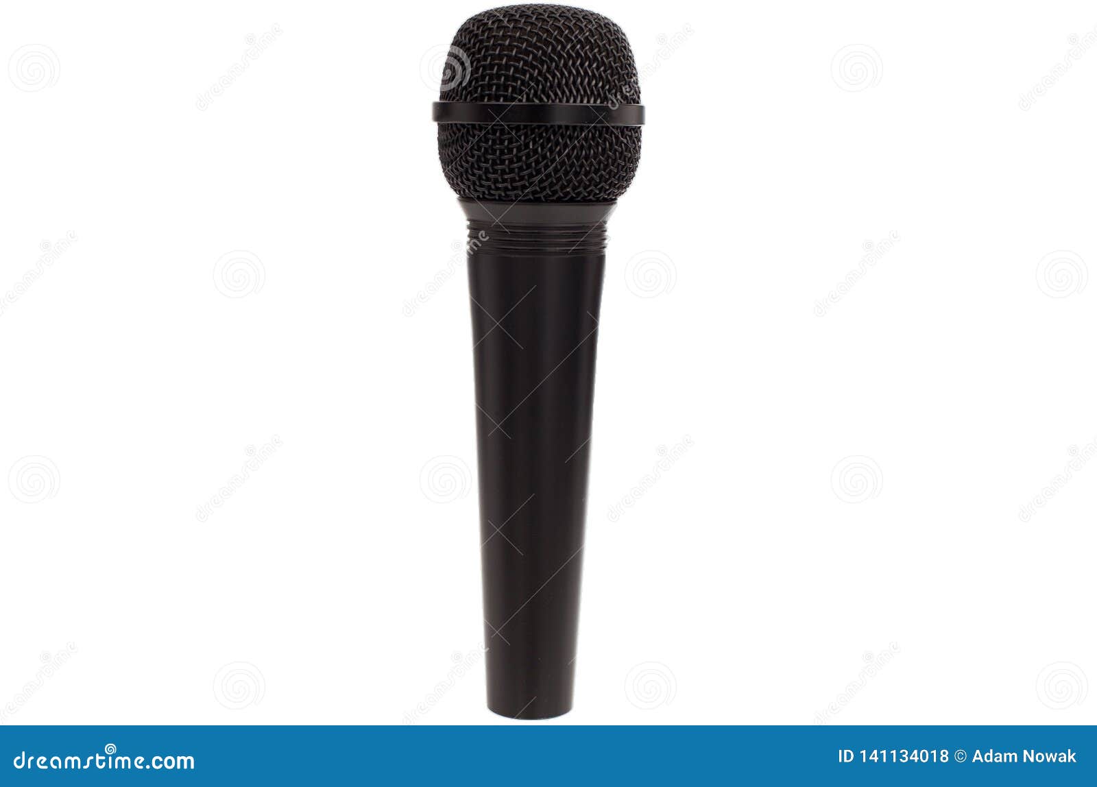 Classic Black Microphone, Isolated. Stock Photo - Image of performance ...