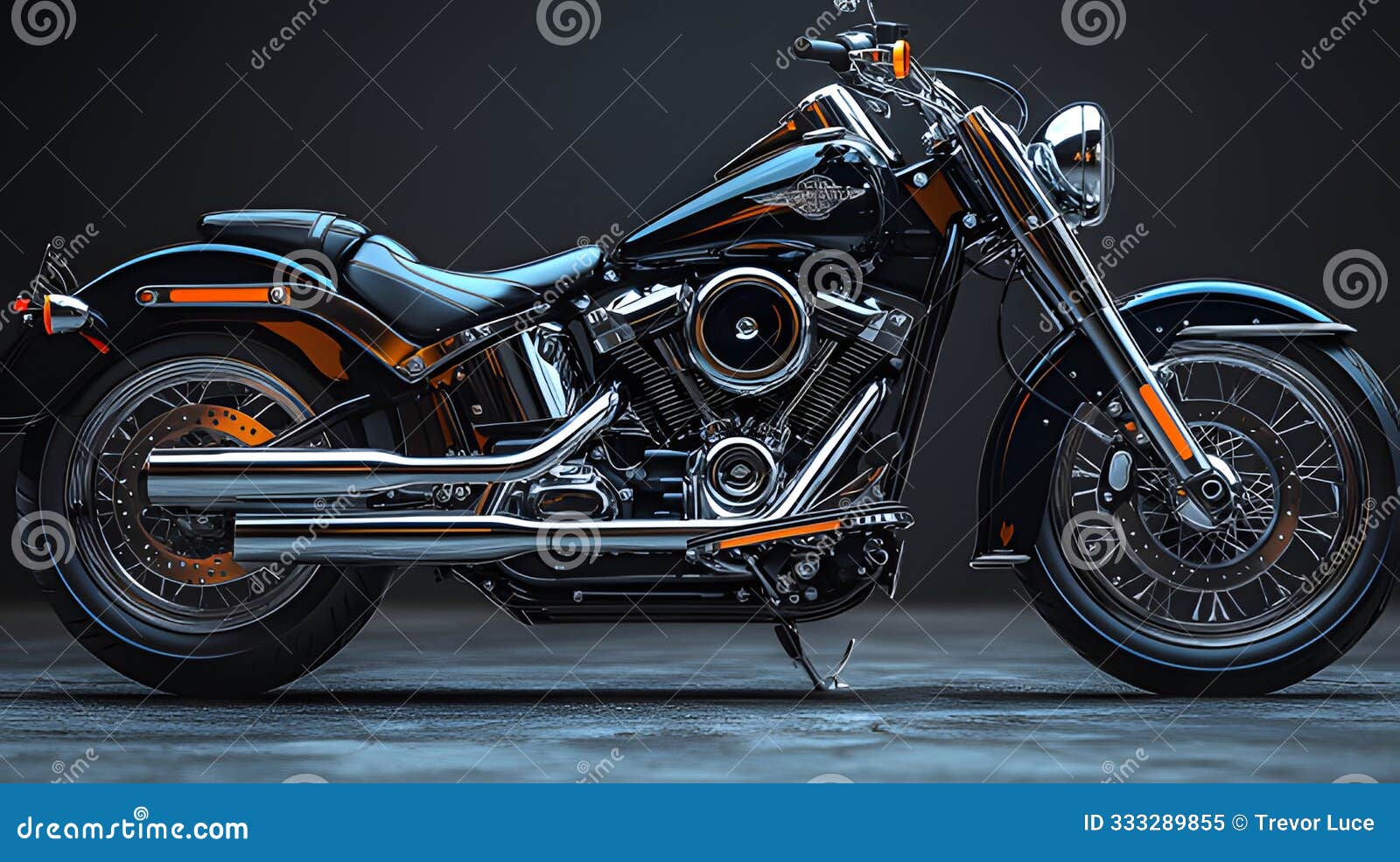 Classic Black Motorcycle Side Profile Stock Illustration - Illustration ...