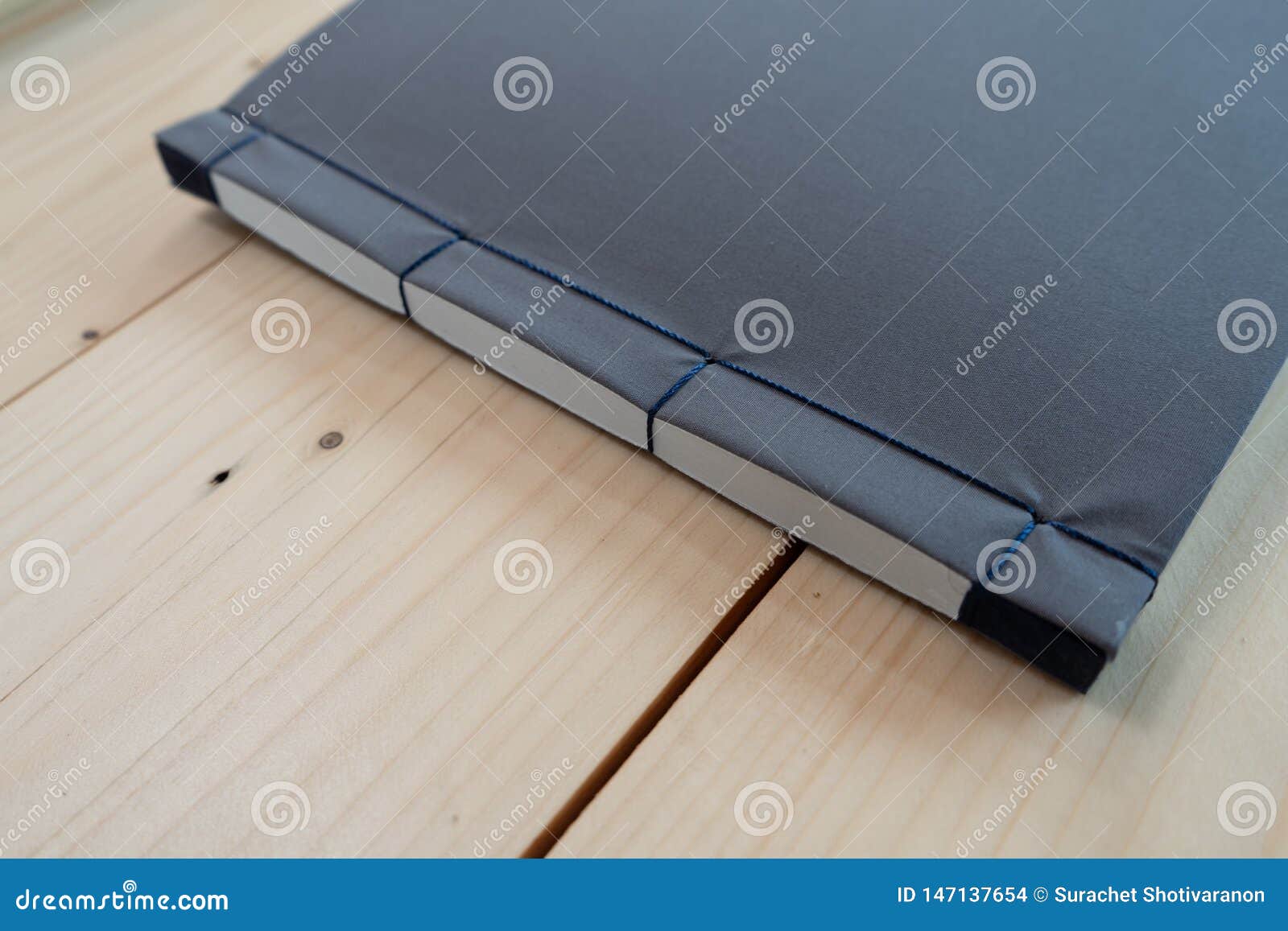 Classic Black Notebook on the Wood Table Stock Photo - Image of ...