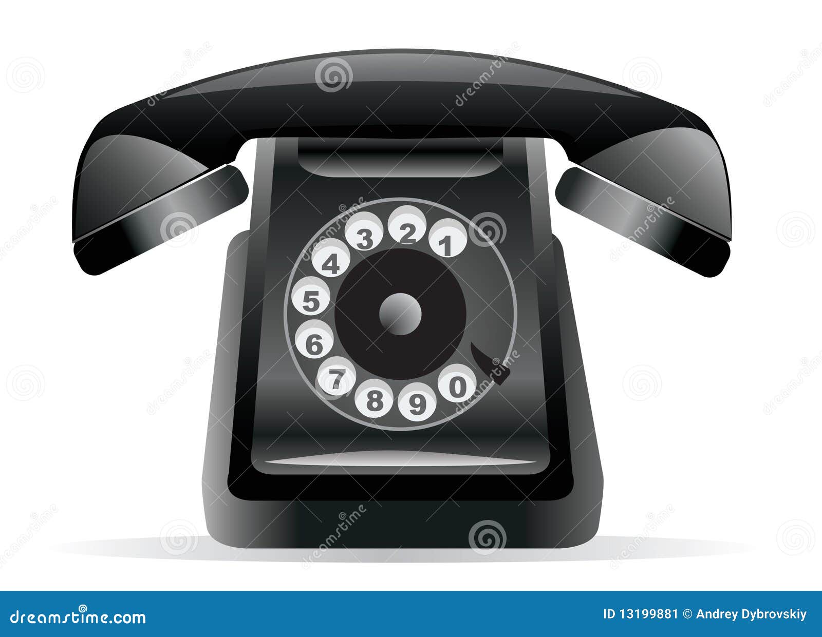 Classic Black Phone stock vector. Illustration of classic - 13199881