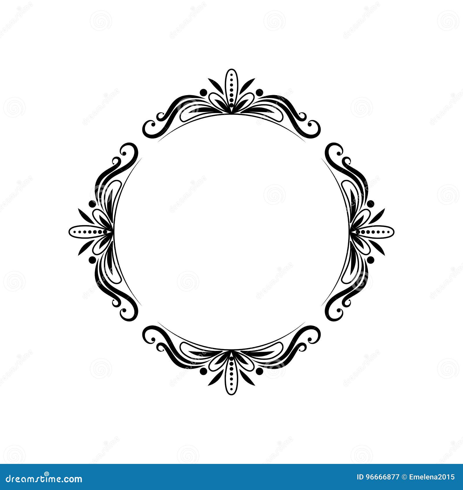 Classic Black Vintage Pattern. Vector Frame Stock Illustration ...