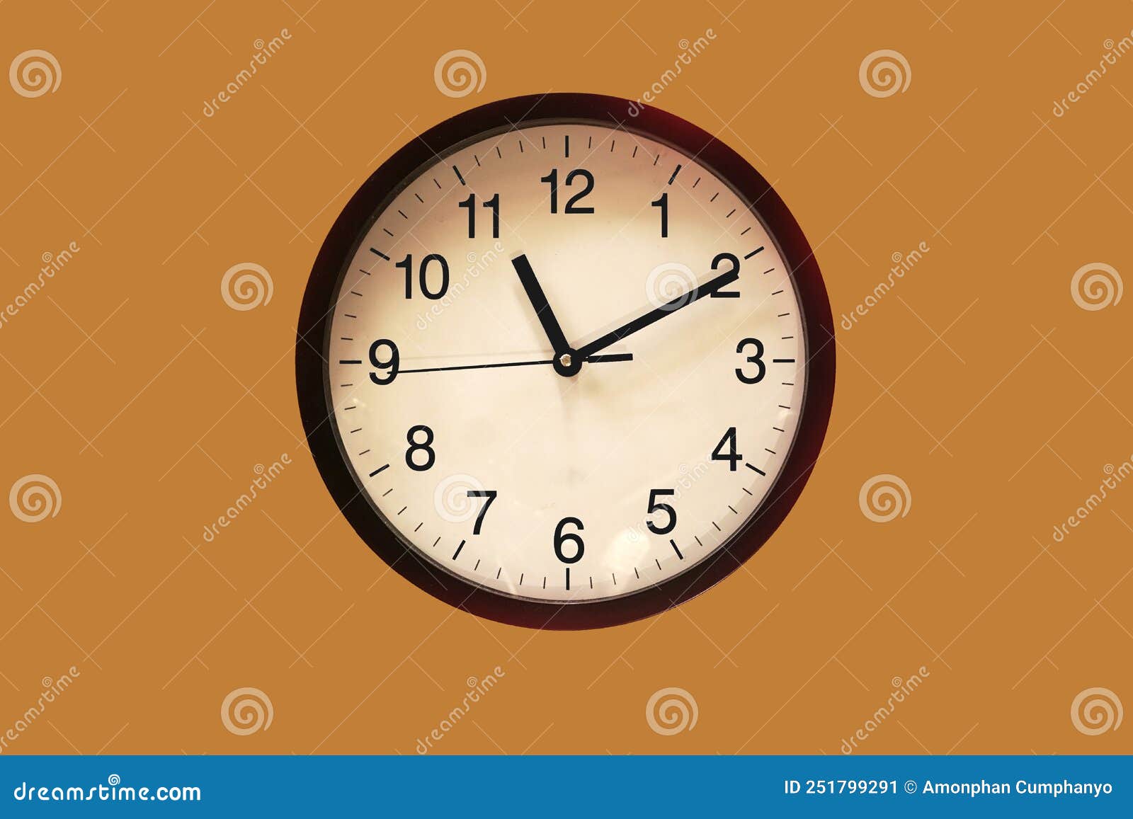 Classic Black and White Analog Clock for Background Stock Image - Image ...