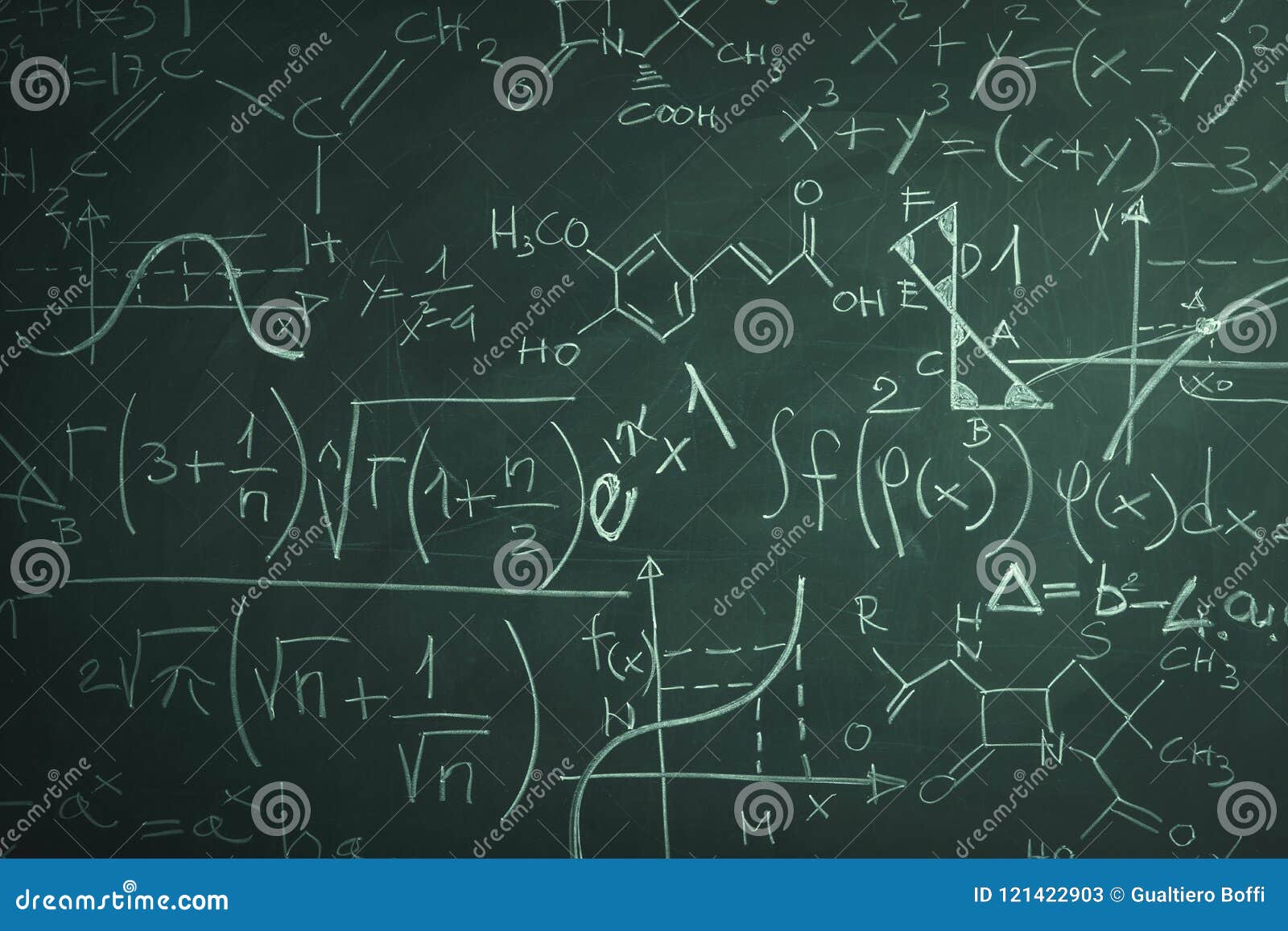 Chalkboard and math stock image. Image of math, chalk - 121422903