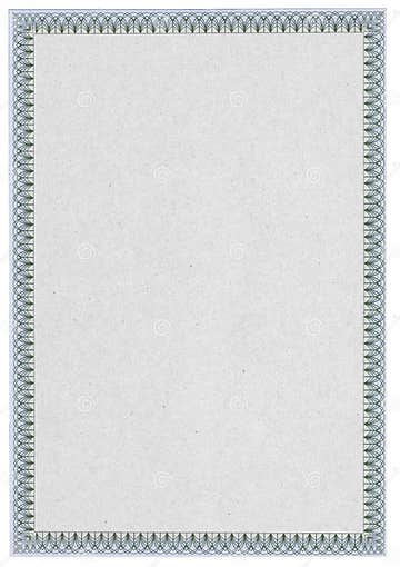 Classic Blank Diploma or Certificate with Border Stock Illustration ...