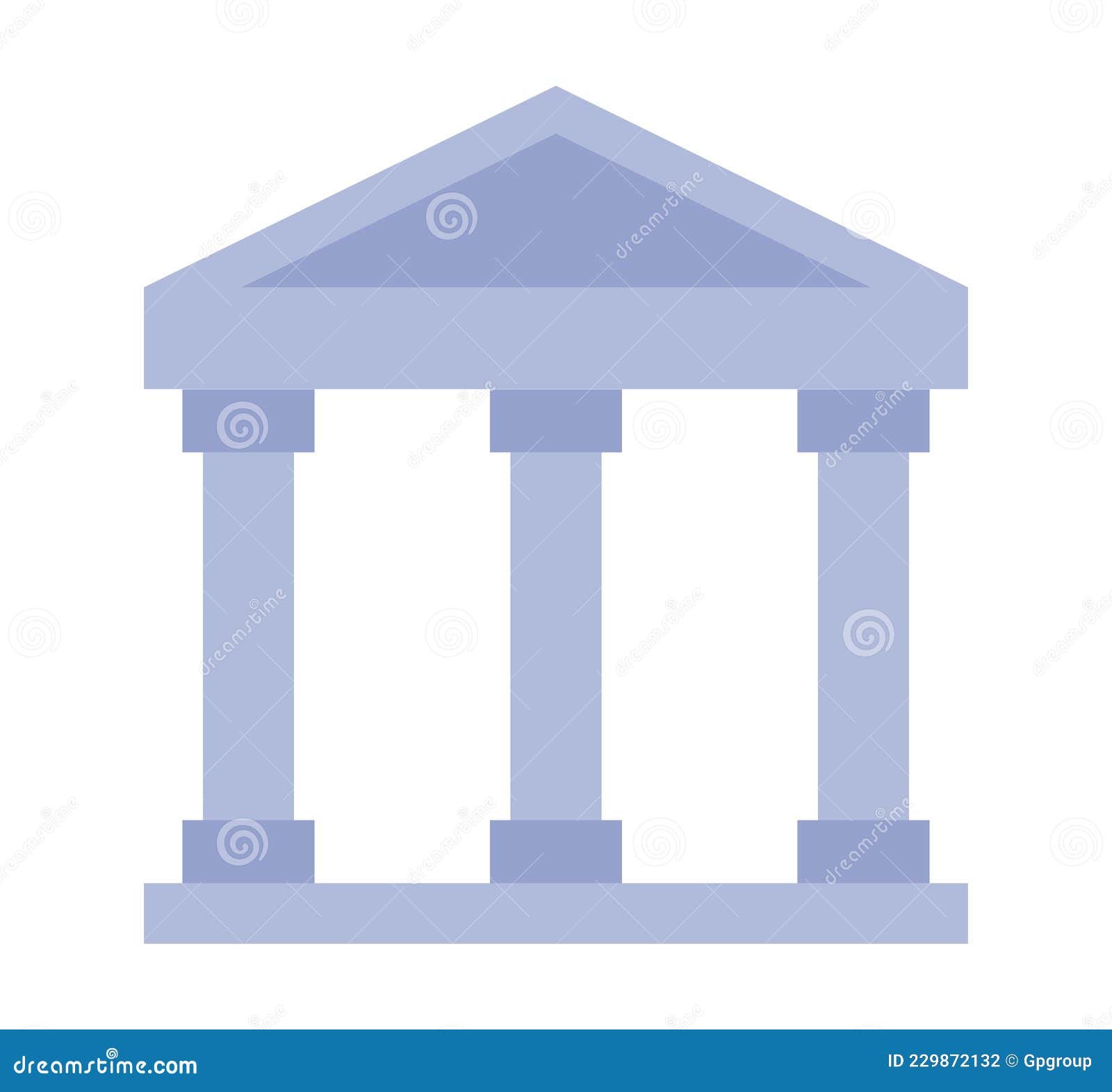 Classic blue bank stock vector. Illustration of banking - 229872132
