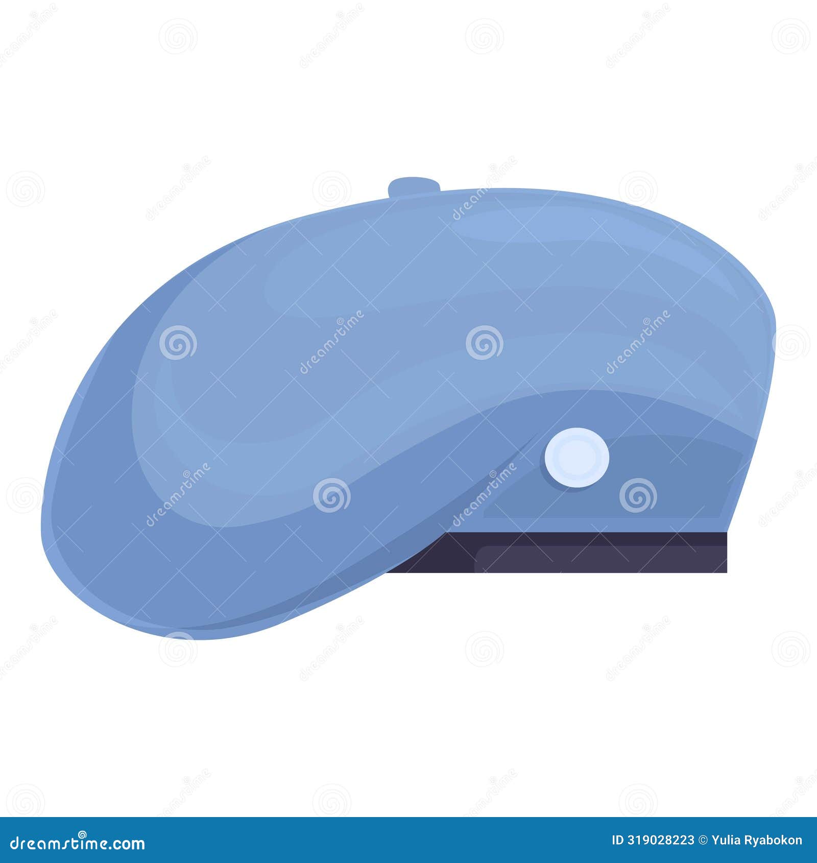 Classic Blue Beret Flat Vector Illustration Stock Vector - Illustration ...