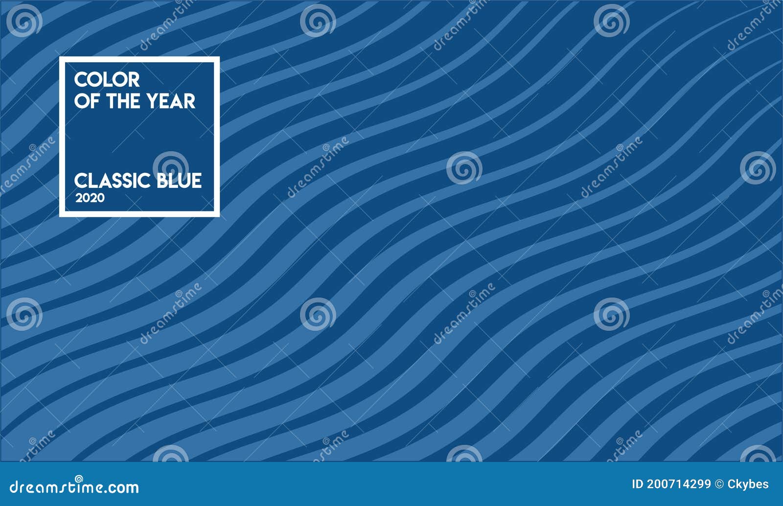 Classic Blue Color Sample. Vector Stock Vector - Illustration of ...