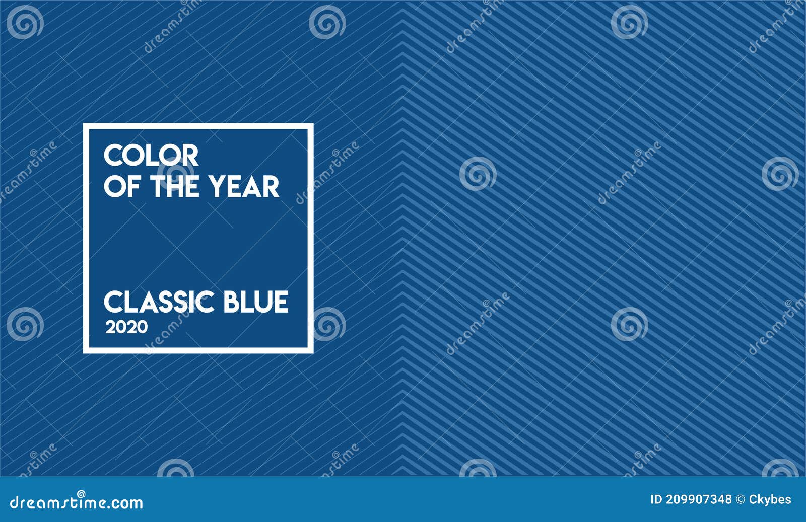 Classic Blue Color Sample. stock vector. Illustration of sample - 209907348