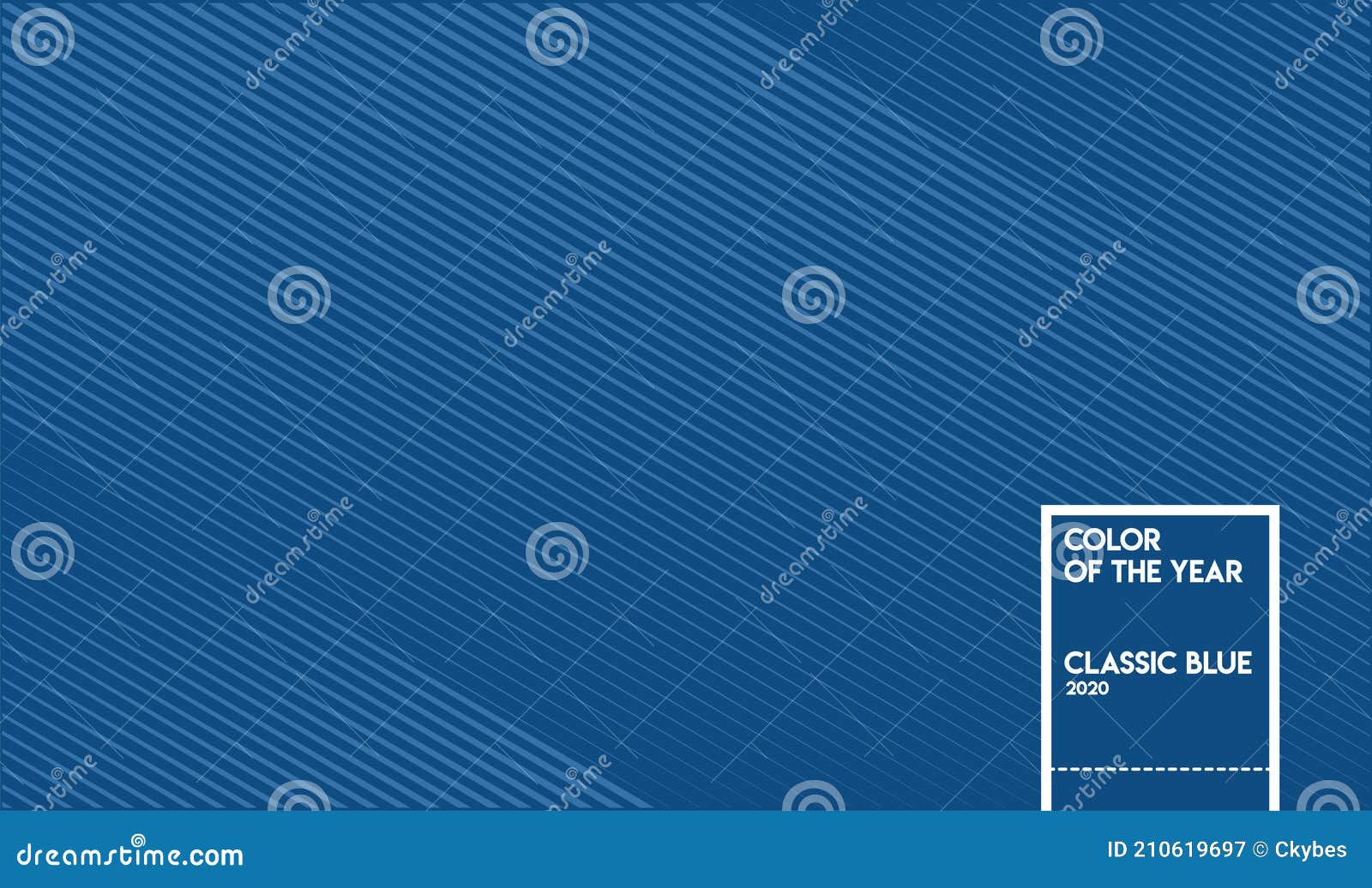 Classic Blue Color Sample. Vector Stock Vector - Illustration of frame ...