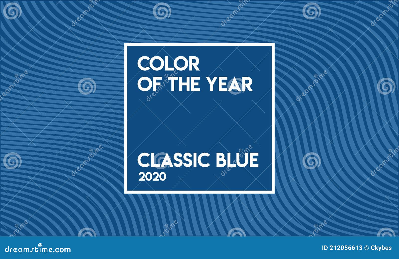 Classic Blue Color Sample. Vector Stock Illustration - Illustration of ...