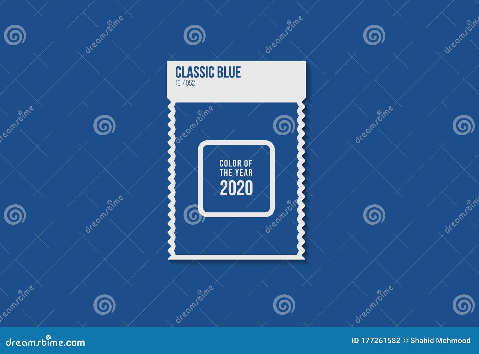 Classic Blue Color of the Year 2020, Trendy Color of 2020 Stock Vector ...