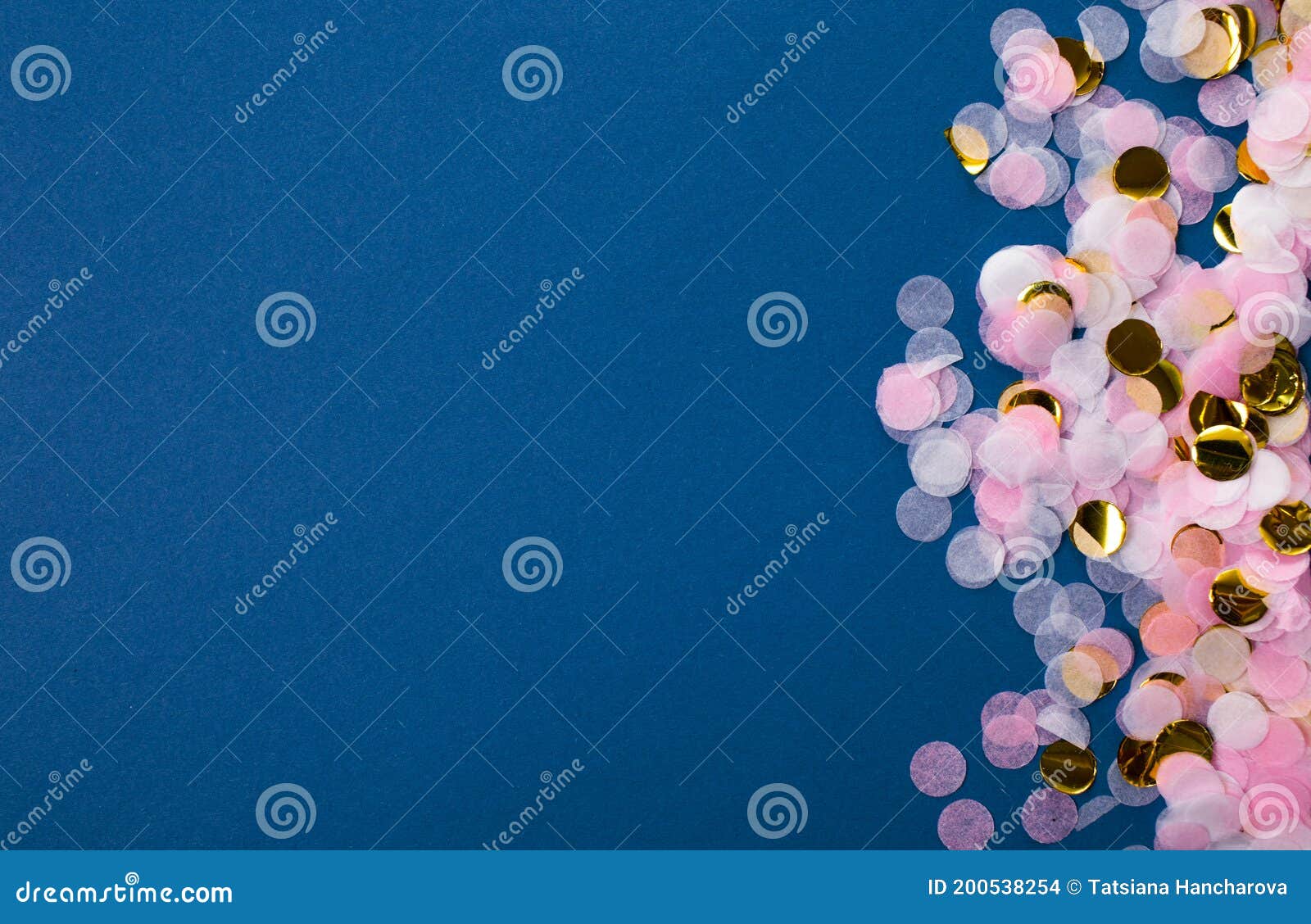 Classic Blue 2021. Confetti on a Blue Background Stock Photo - Image of ...