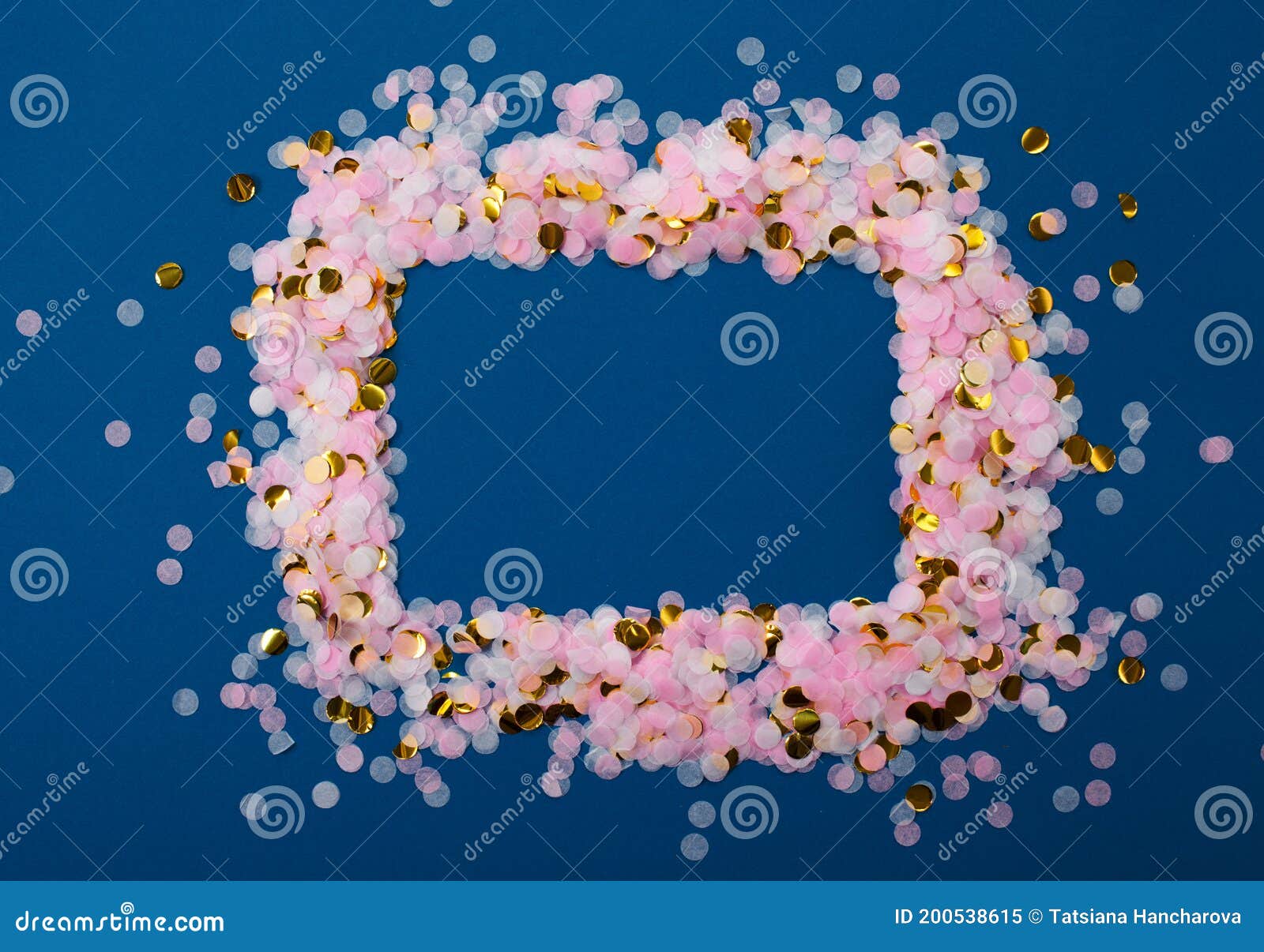 Classic Blue 2021. Confetti on a Blue Background Stock Image - Image of ...
