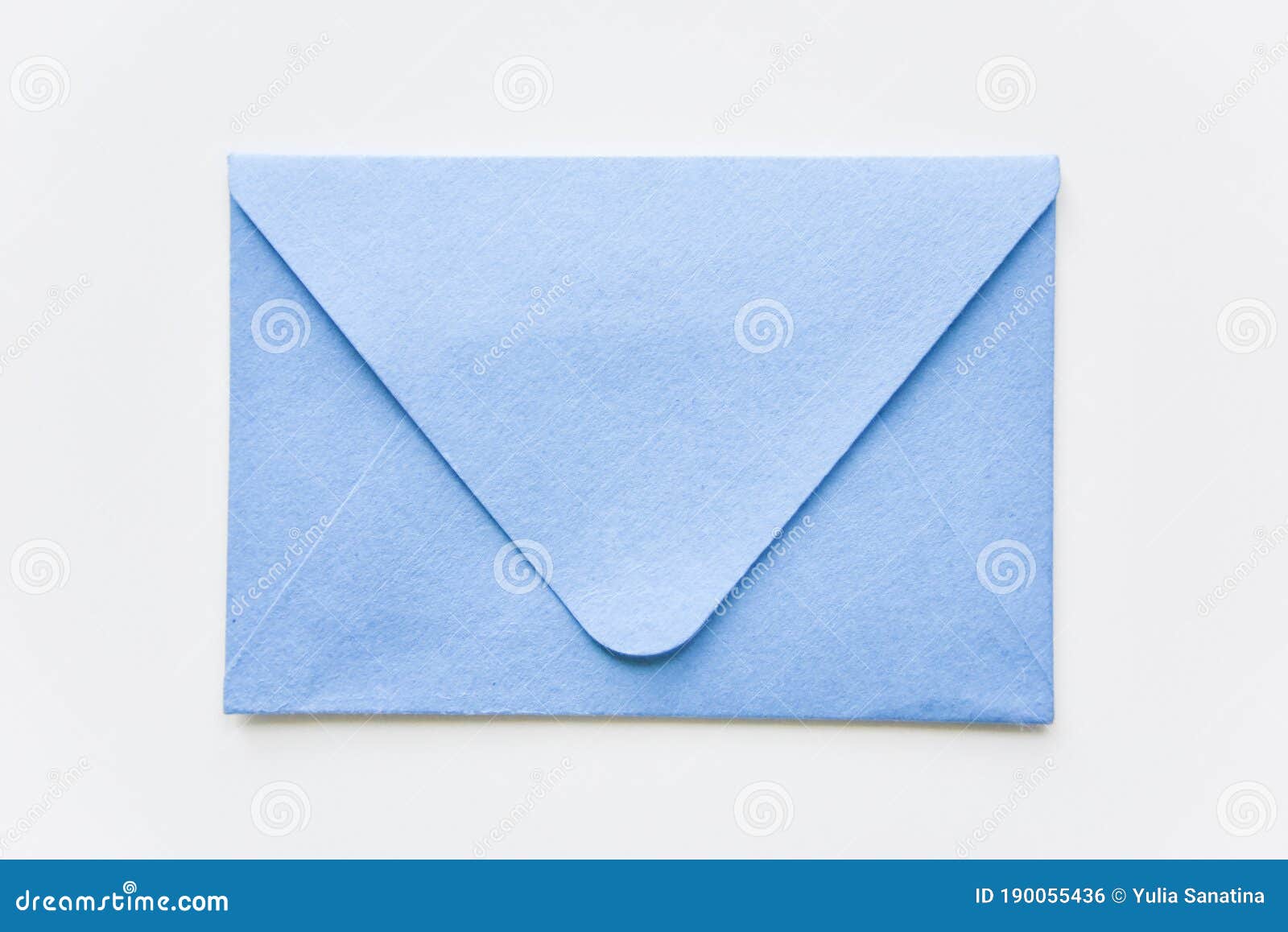 Classic Blue Envelope with Round Corners on the White Background Stock ...
