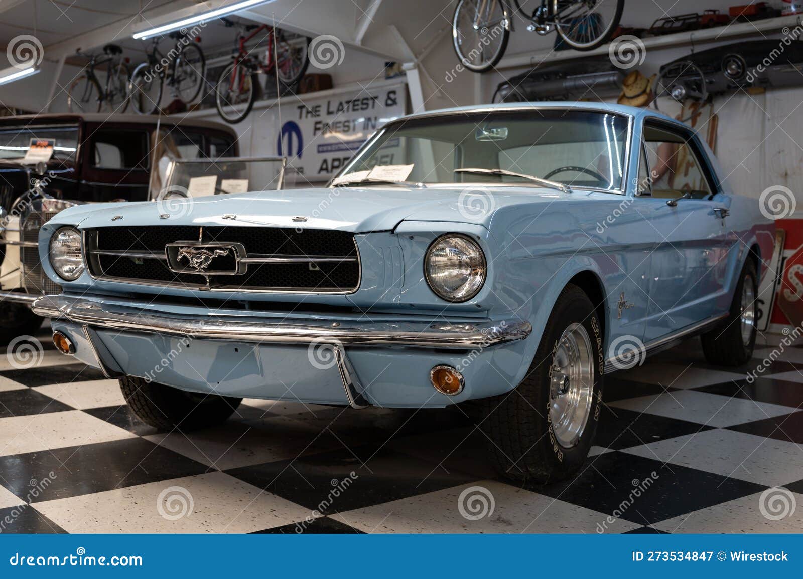 Classic Blue Ford Mustang from 1965 First Generation Editorial ...