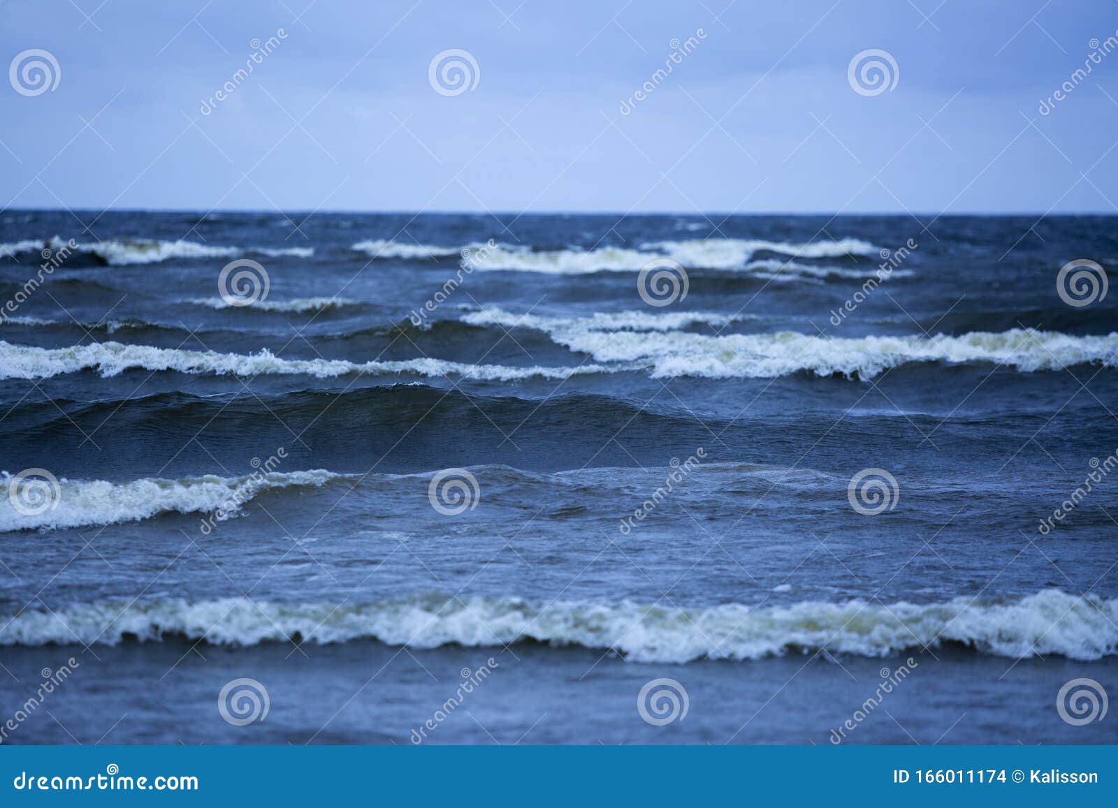 Classic Blue. Gloomy Waves. Color of the Year 2020 Stock Photo - Image ...