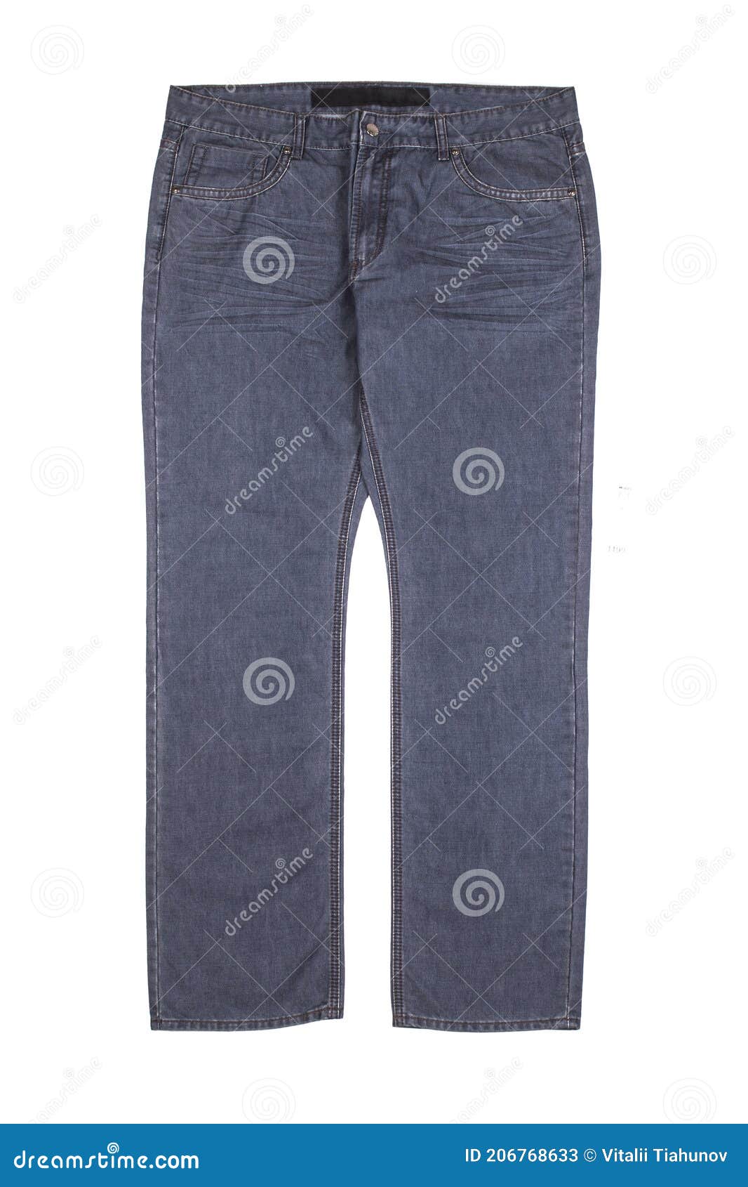 Classic Blue Jeans Isolated Stock Image - Image of fashion, dark: 206768633