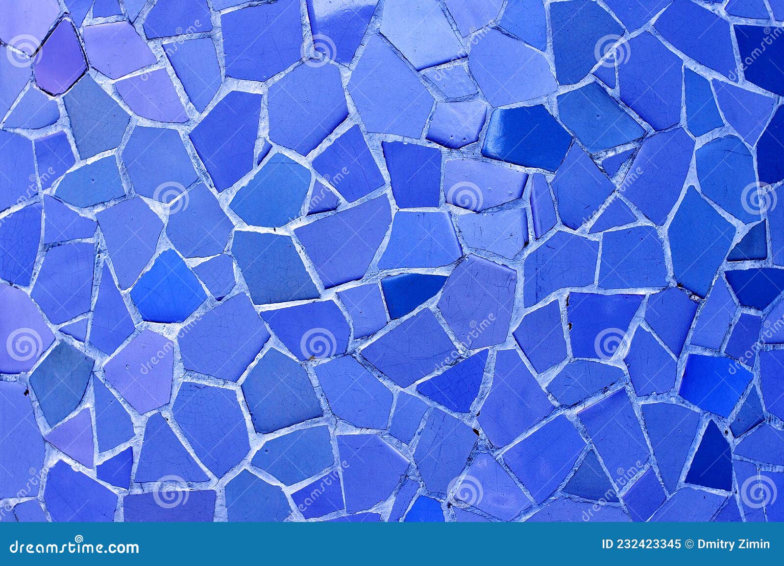 Classic Blue Mosaic Pattern As Background Stock Image - Image of ...