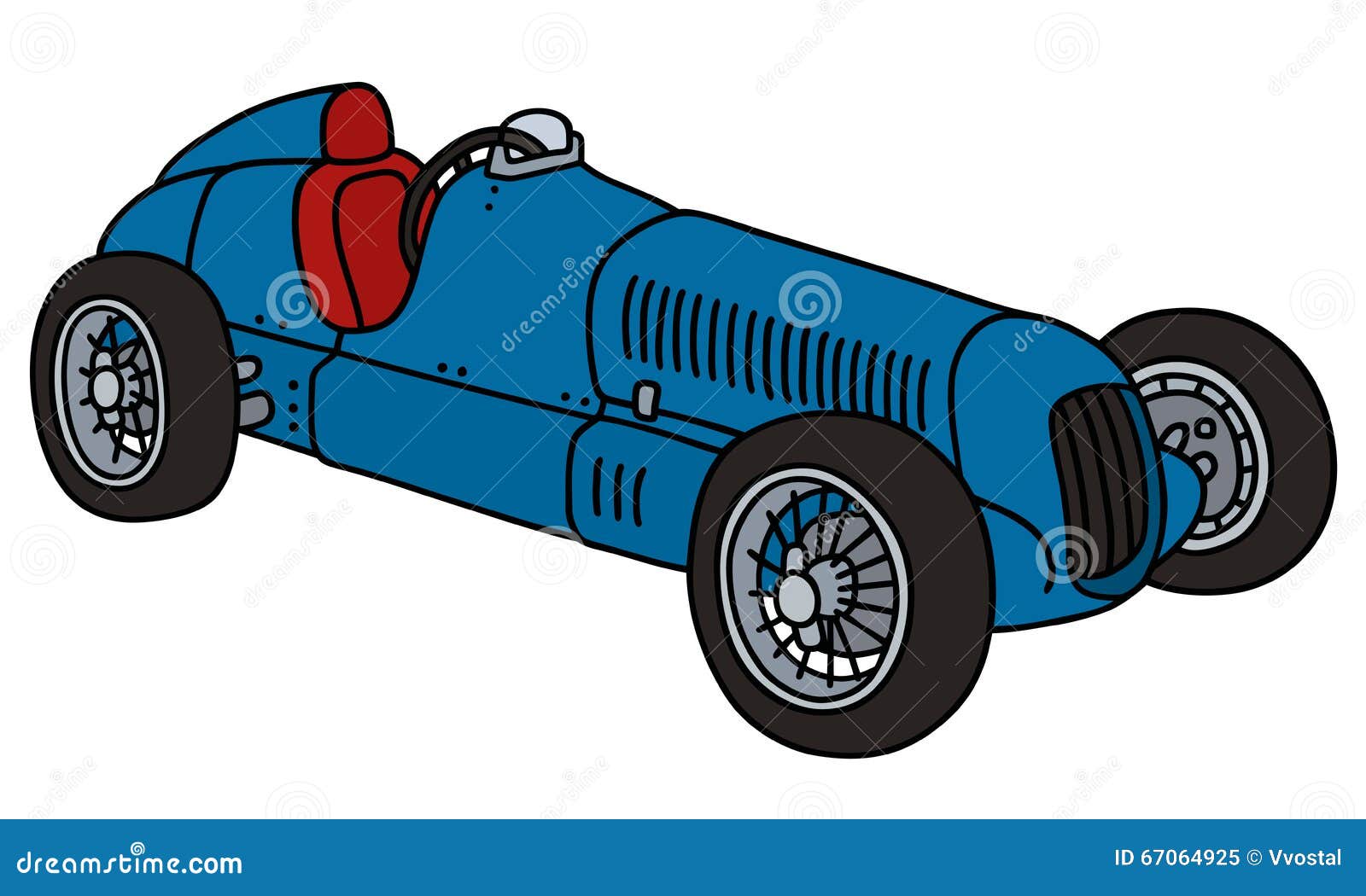Blue Racing Car On Pit Stop, Fast Motor Racing Bolid Cartoon Vector ...