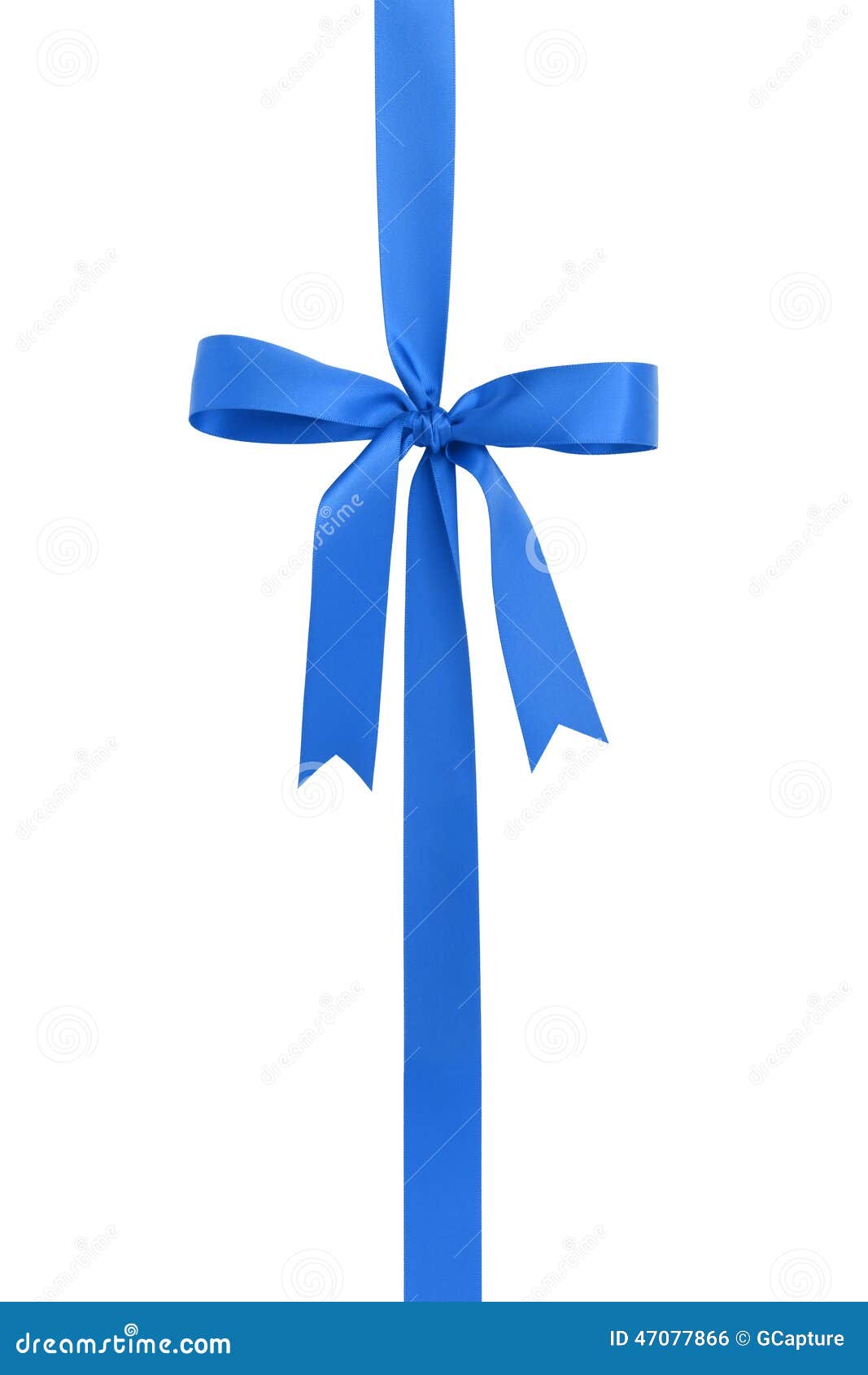 Classic Blue Ribbon Bow for Packaging Gifts Stock Photo - Image of card ...