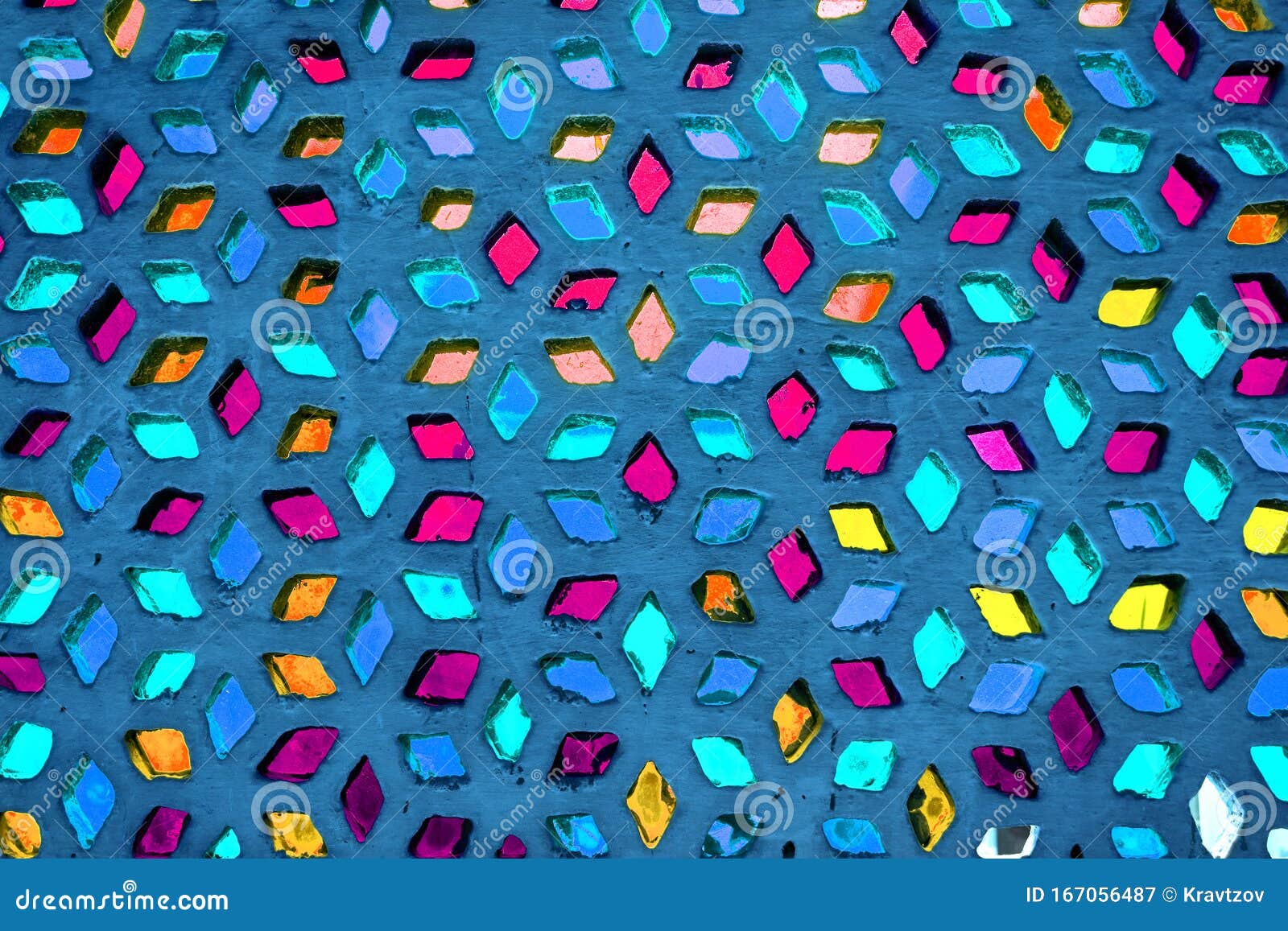 Classic Blue Stained Glass Window - Vitrage. Indian or Arabic Window ...