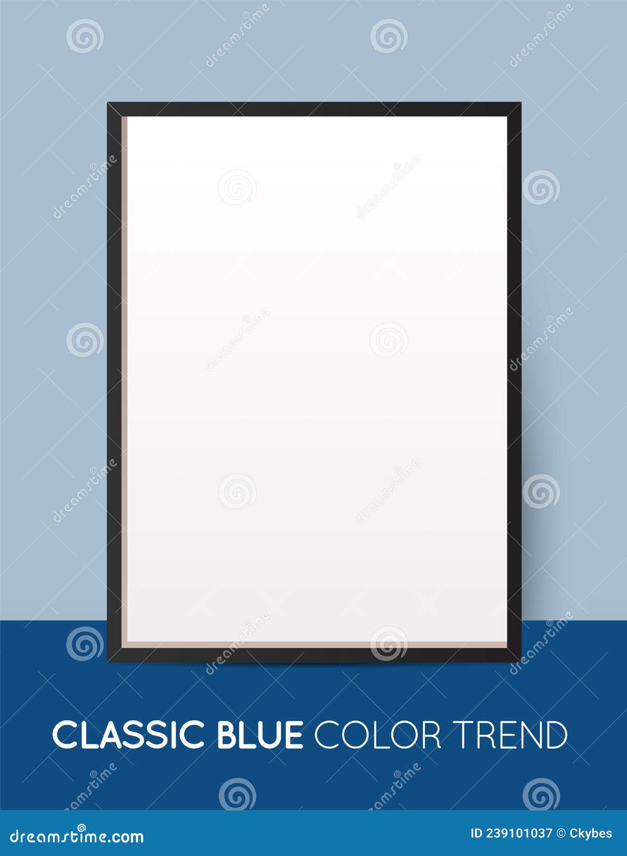 Classic Blue Trendy Color Vertical Collage Layout Template. Frames for ...