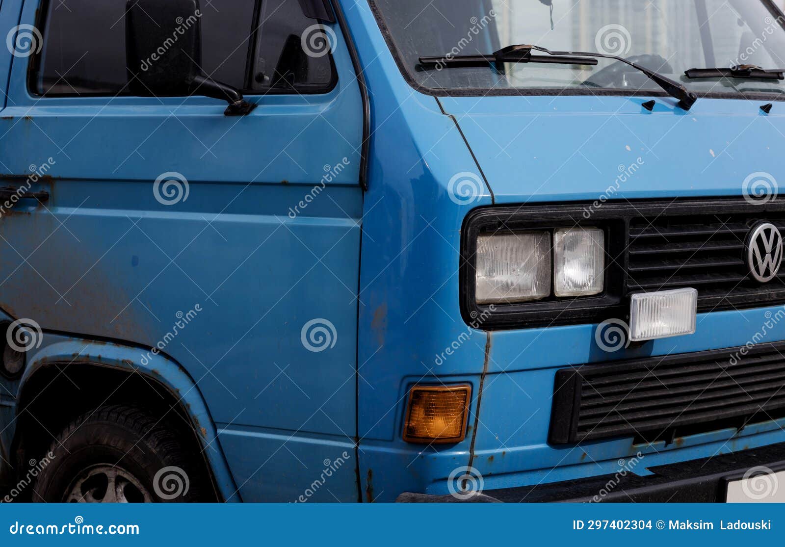 Classic Blue VW editorial stock image. Image of blue - 297402304