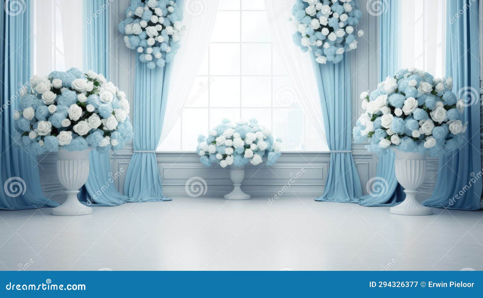 Classic Blue Wedding Background Stock Illustration - Illustration of ...