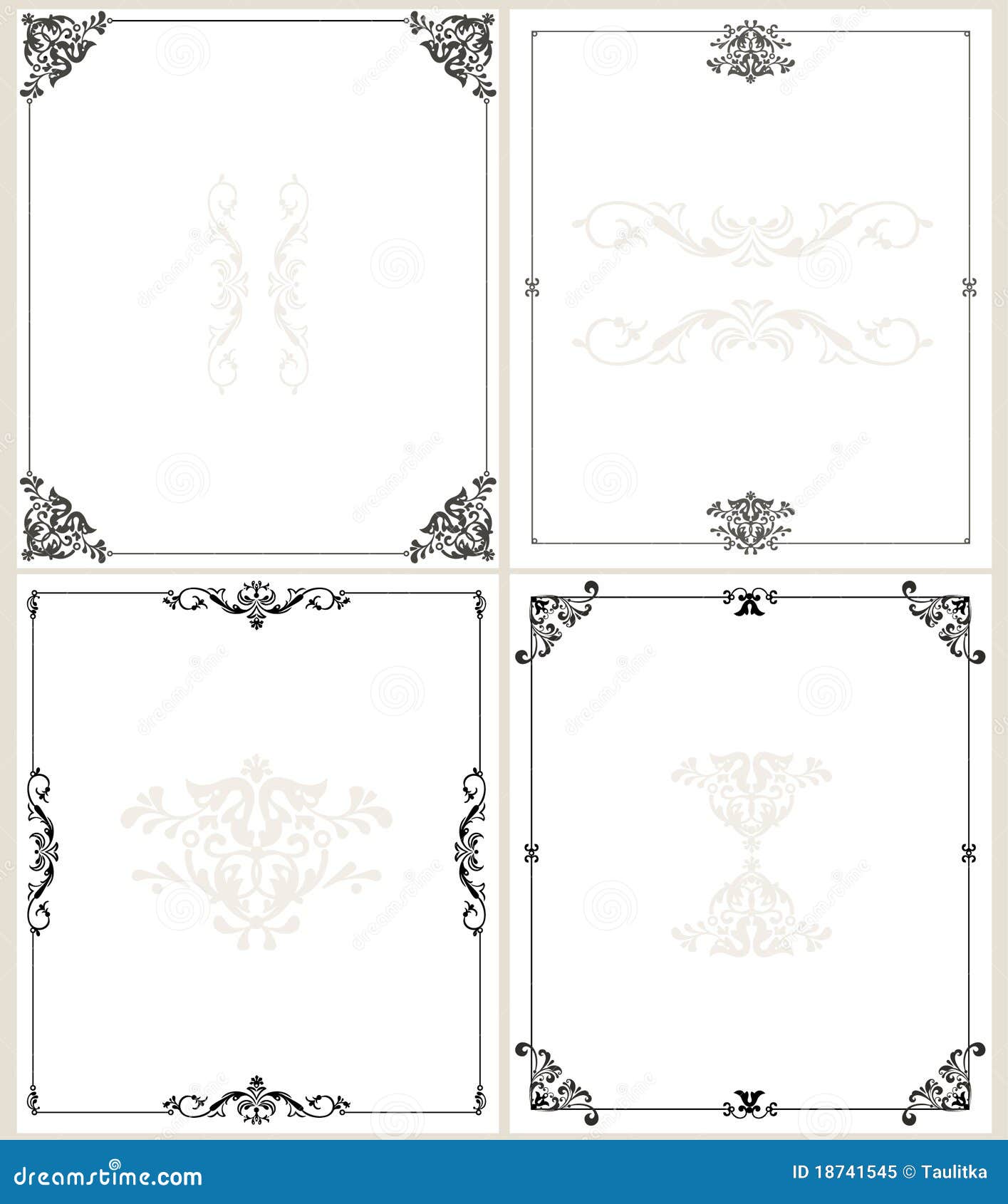 Classic border frames stock vector. Illustration of paper - 18741545