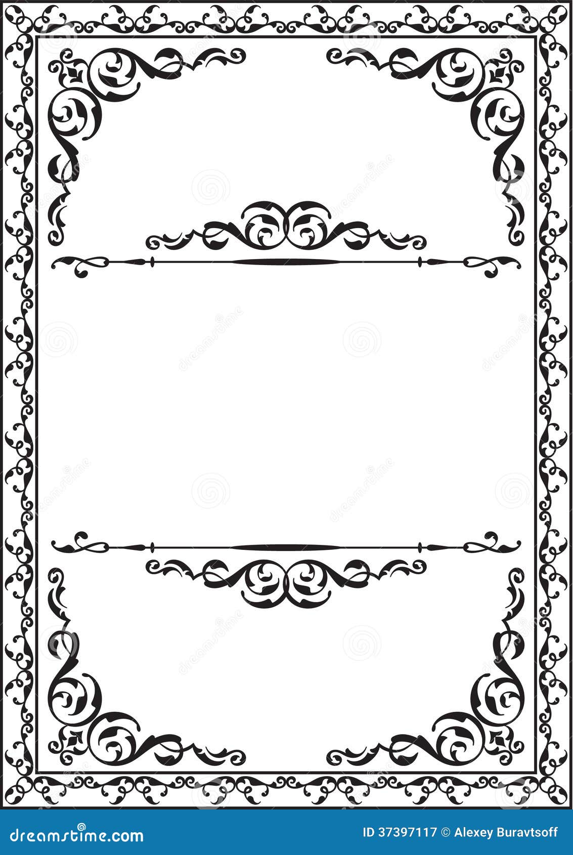 Classic border stock vector. Illustration of element - 37397117