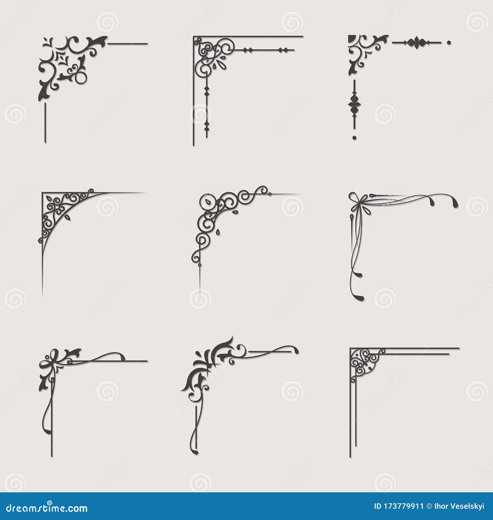 Classic border set stock illustration. Illustration of ideas - 173779911