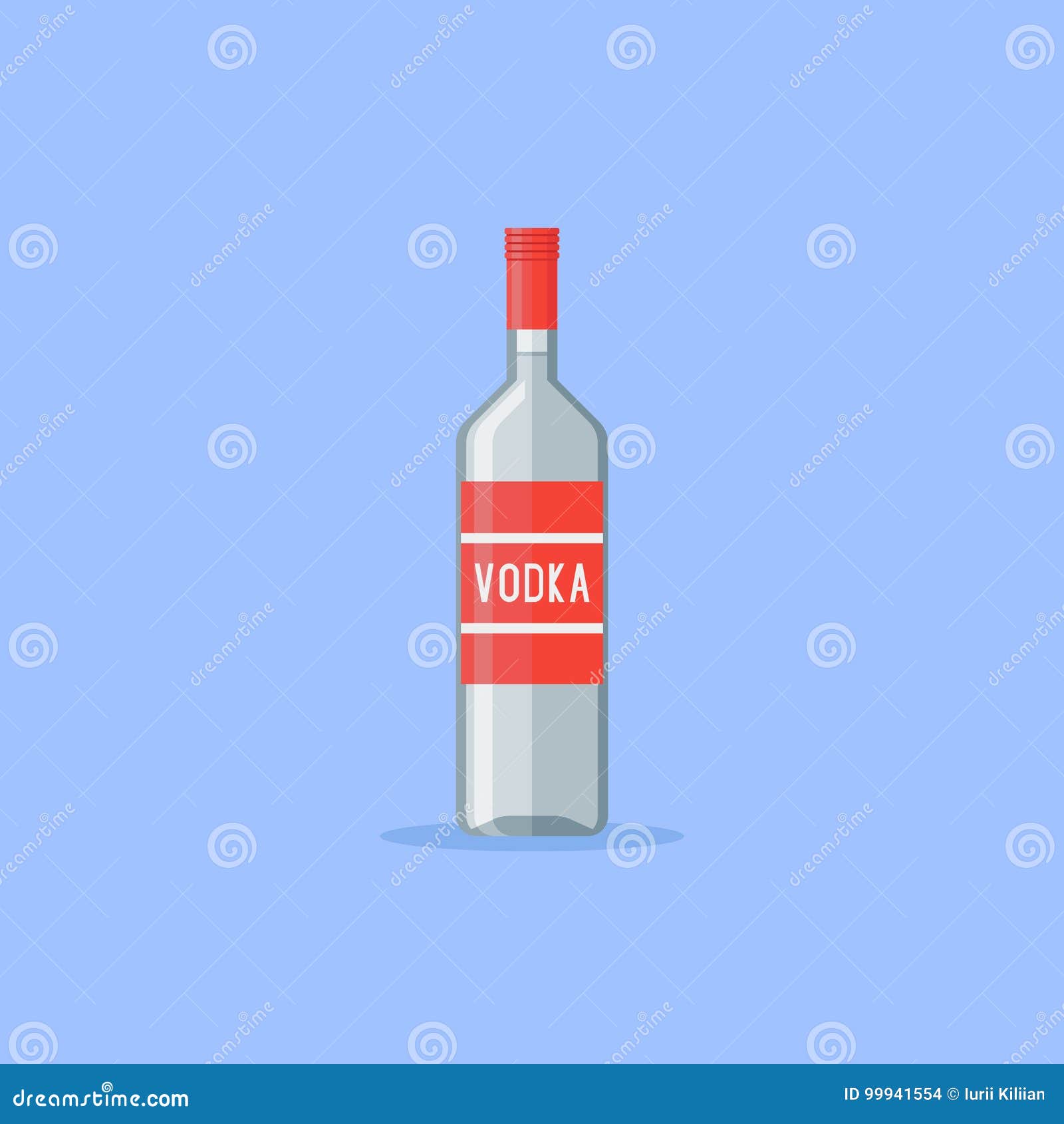 Vodka Flat Line Icon. Vector Thin Sign Of Alcohol Bottle, Glass Logo ...