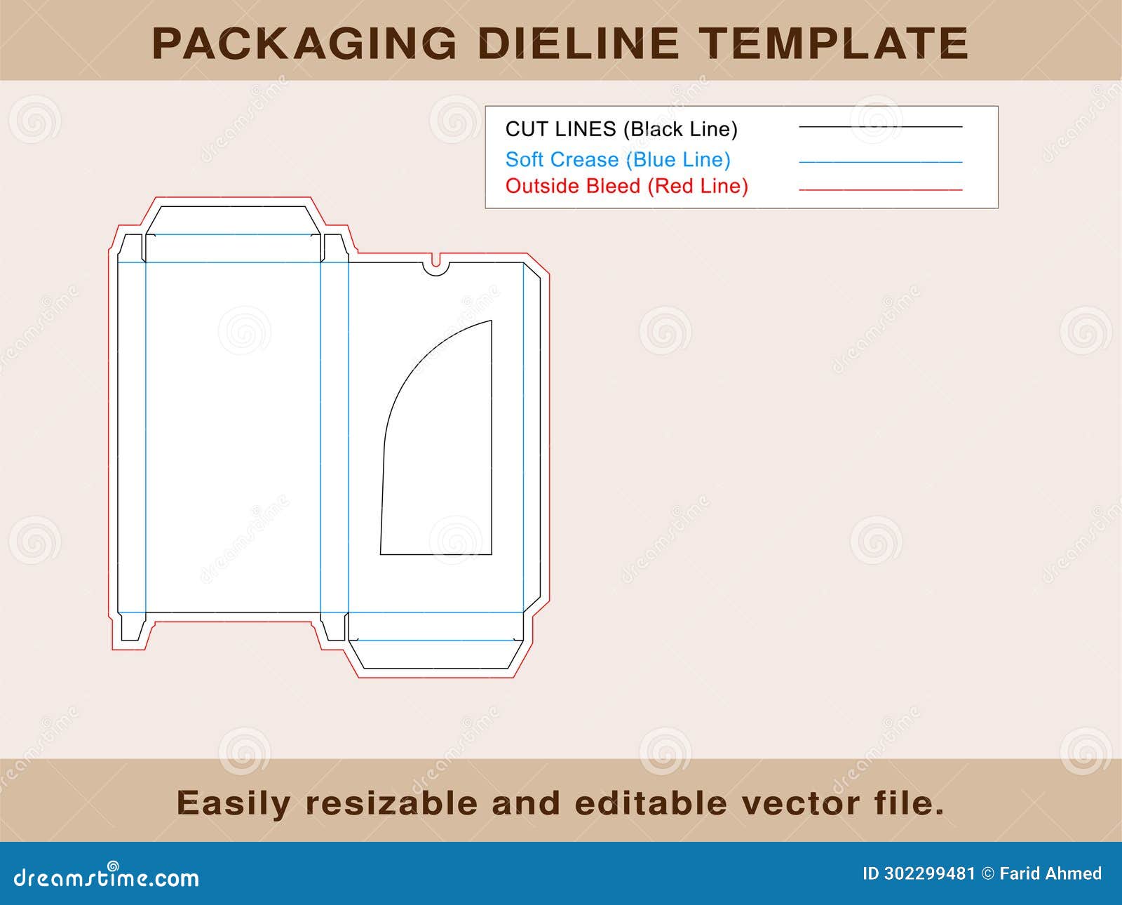Classic Box, Storage Box, Shipping Box, Dieline Template Stock Vector ...