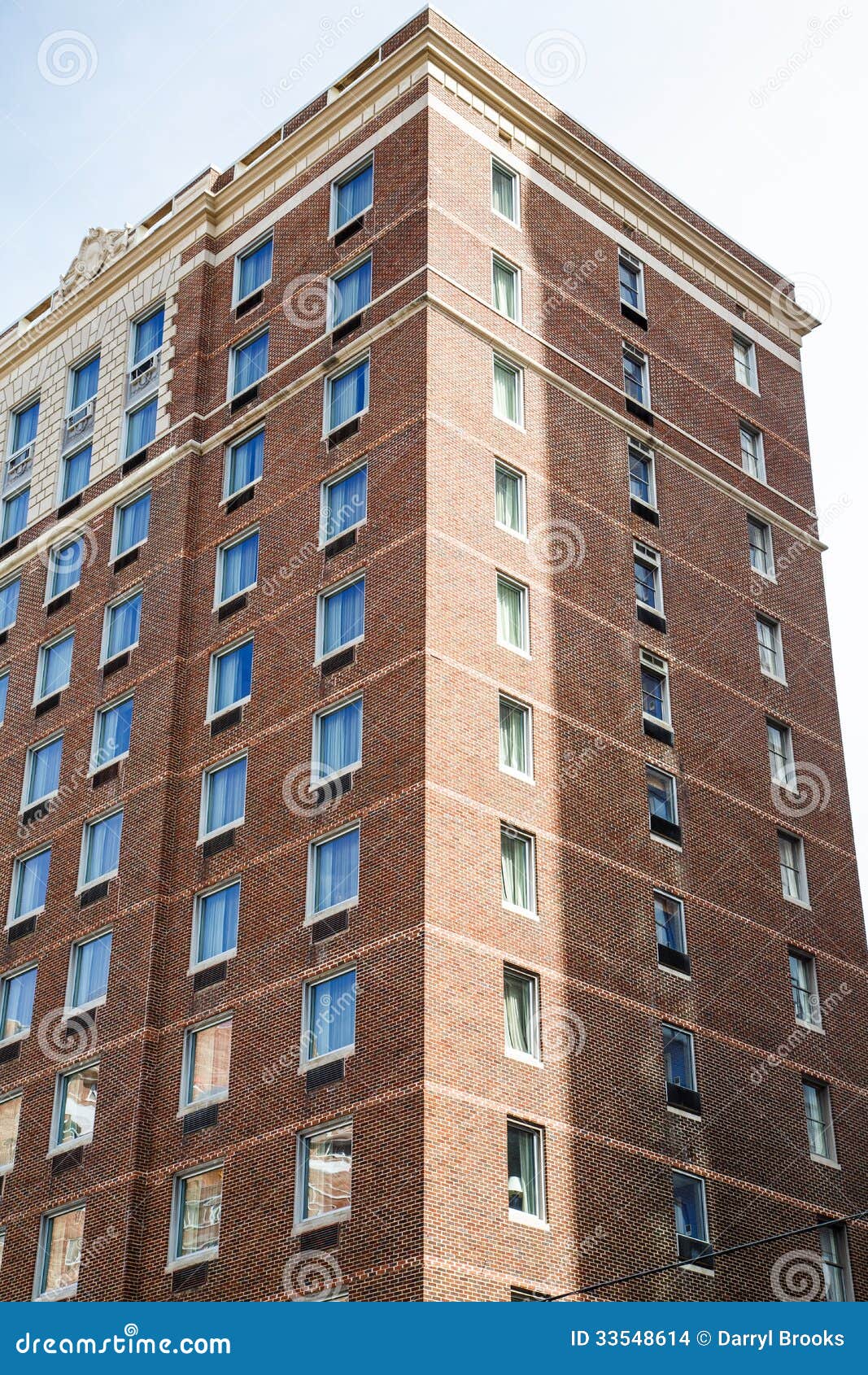 Classic Brick Apartment Building Stock Photo - Image of urban ...
